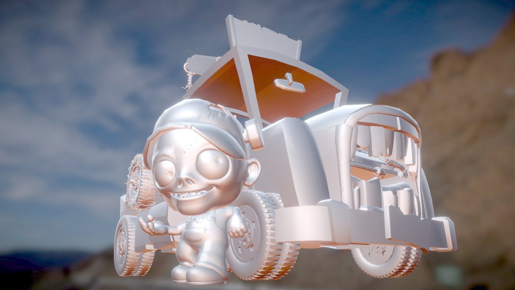 Dan With Truck Test 01 - 3D model by panlee_3d [2633bff] - Sketchfab