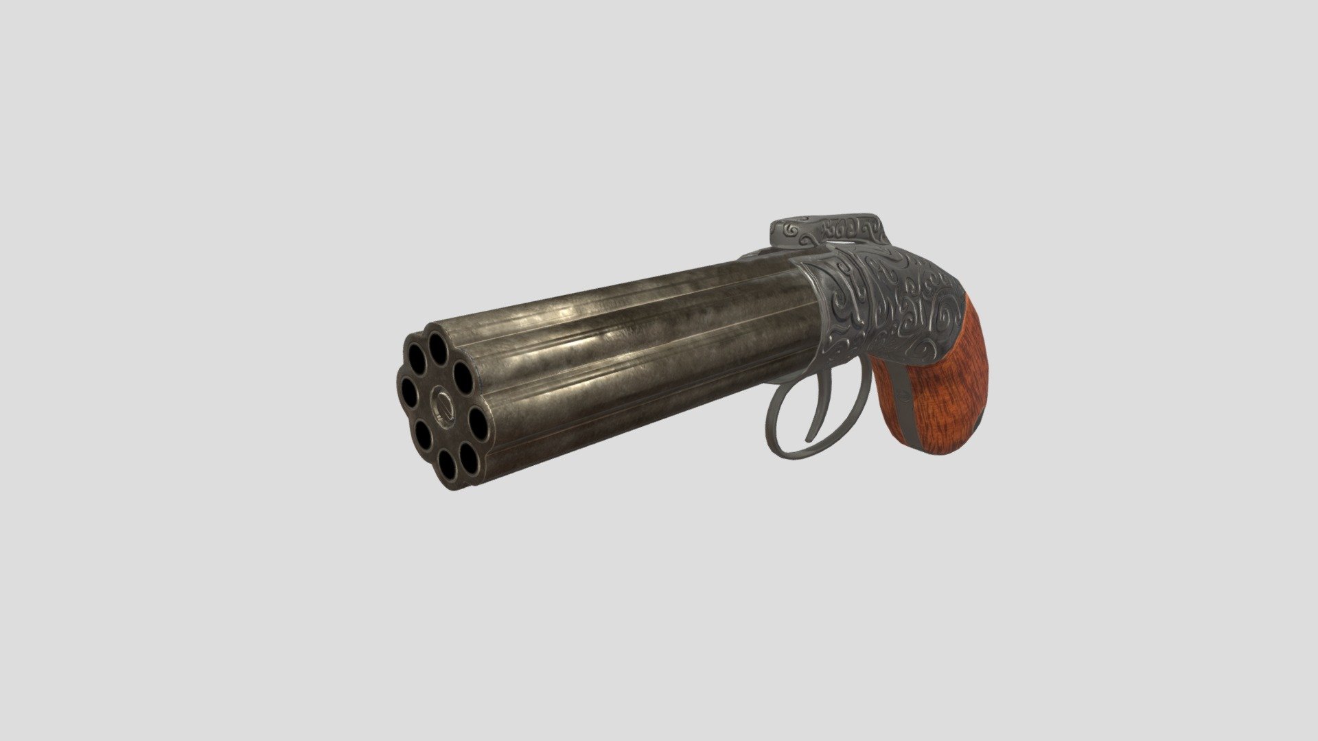 Pepperbox Revolver - 3D model by edward.alden99 [2634df4] - Sketchfab