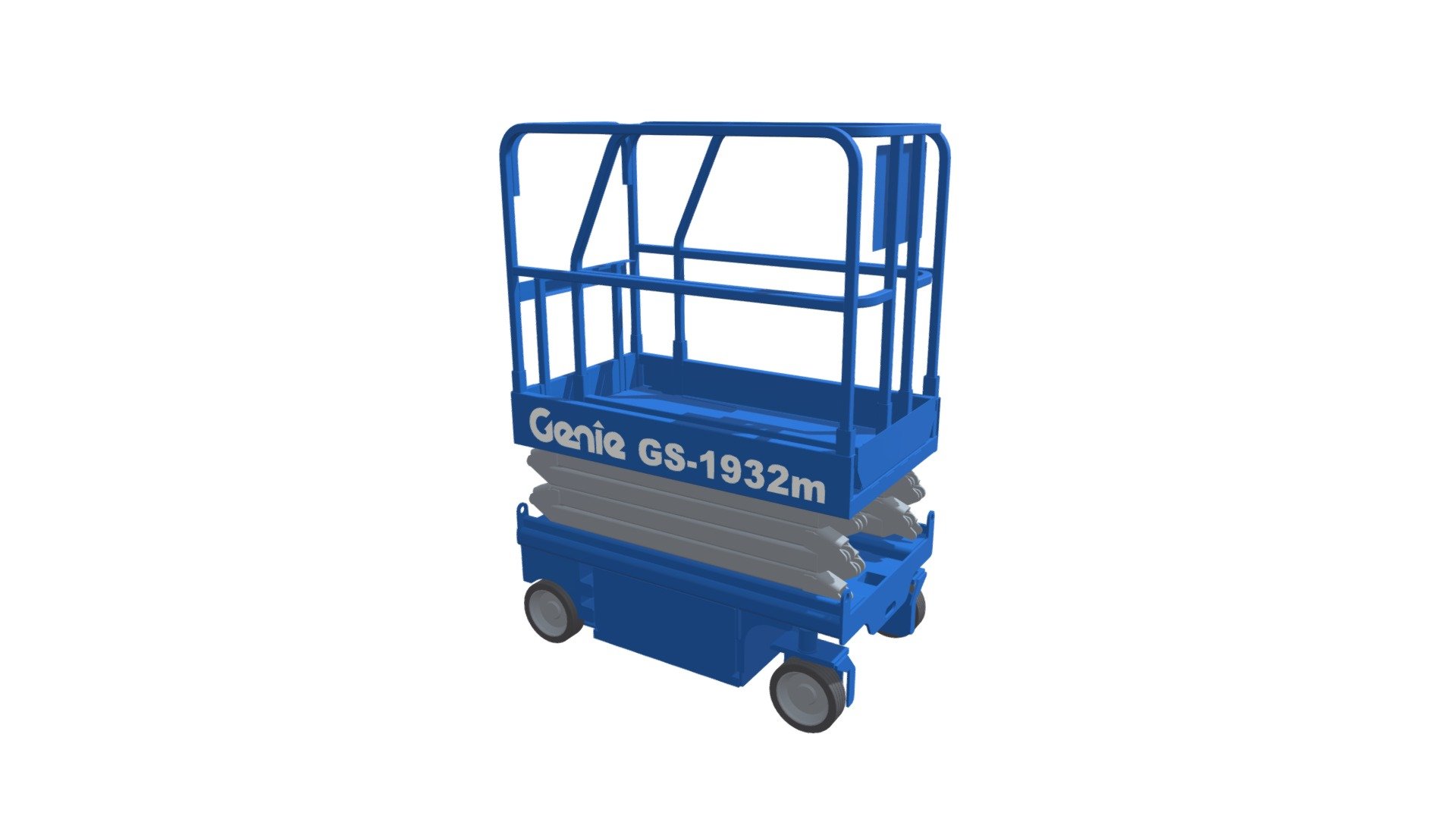 GS-1932m Electric Scissor Lift (Genie) - 3D model by bimstore (@Revitspace) [2637d27] - Sketchfab
