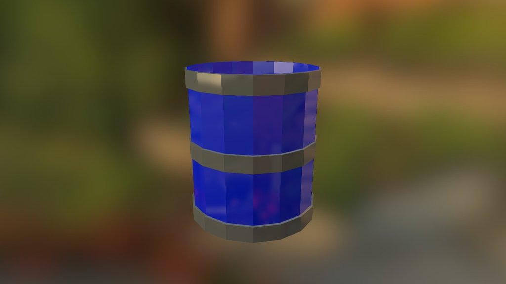 Barrel_blue_v2 - 3D model by s4ndw1ch [2639f88] - Sketchfab