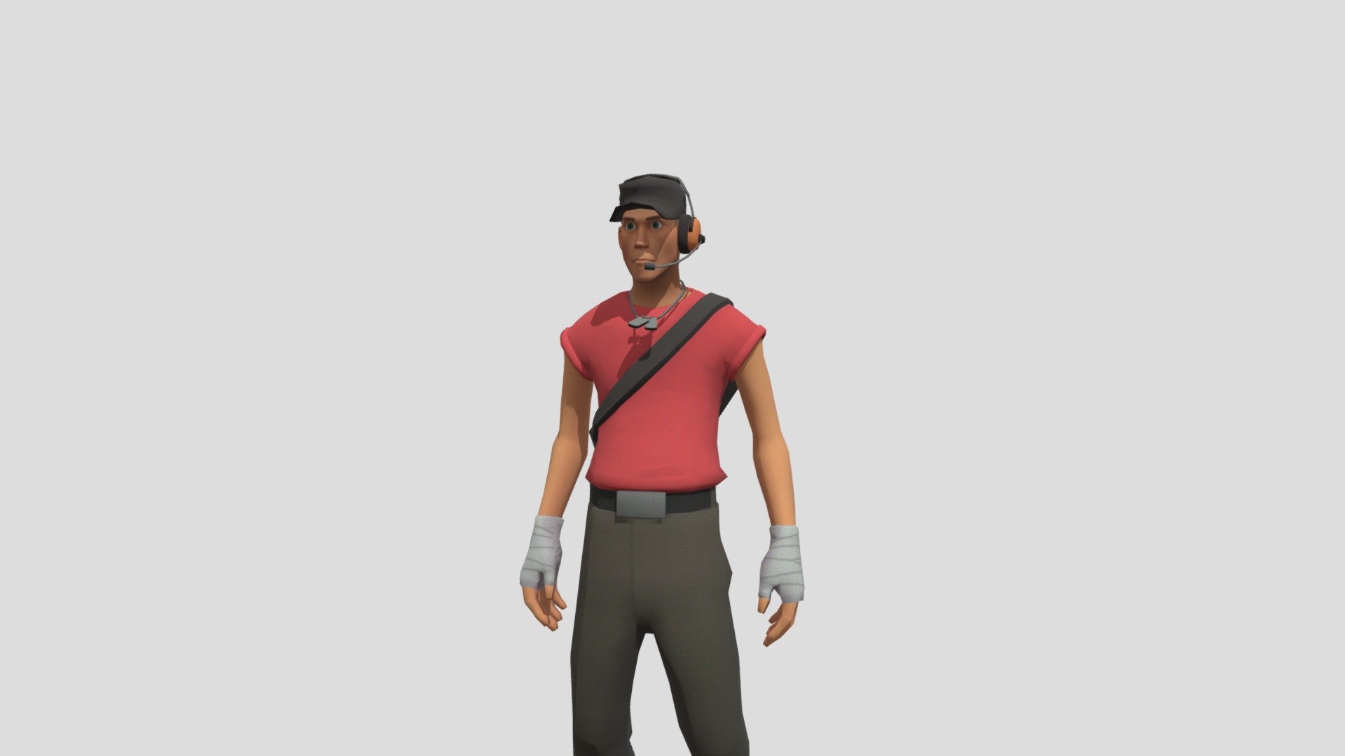 Tf 2 Scout (Rigged and has facial) - Download Free 3D model by ...