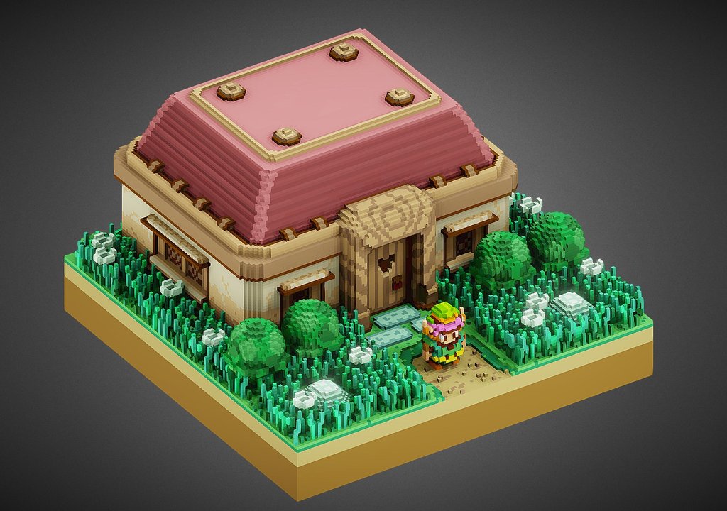 Zelda Pixel Art - A 3D model collection by depraver33 - Sketchfab