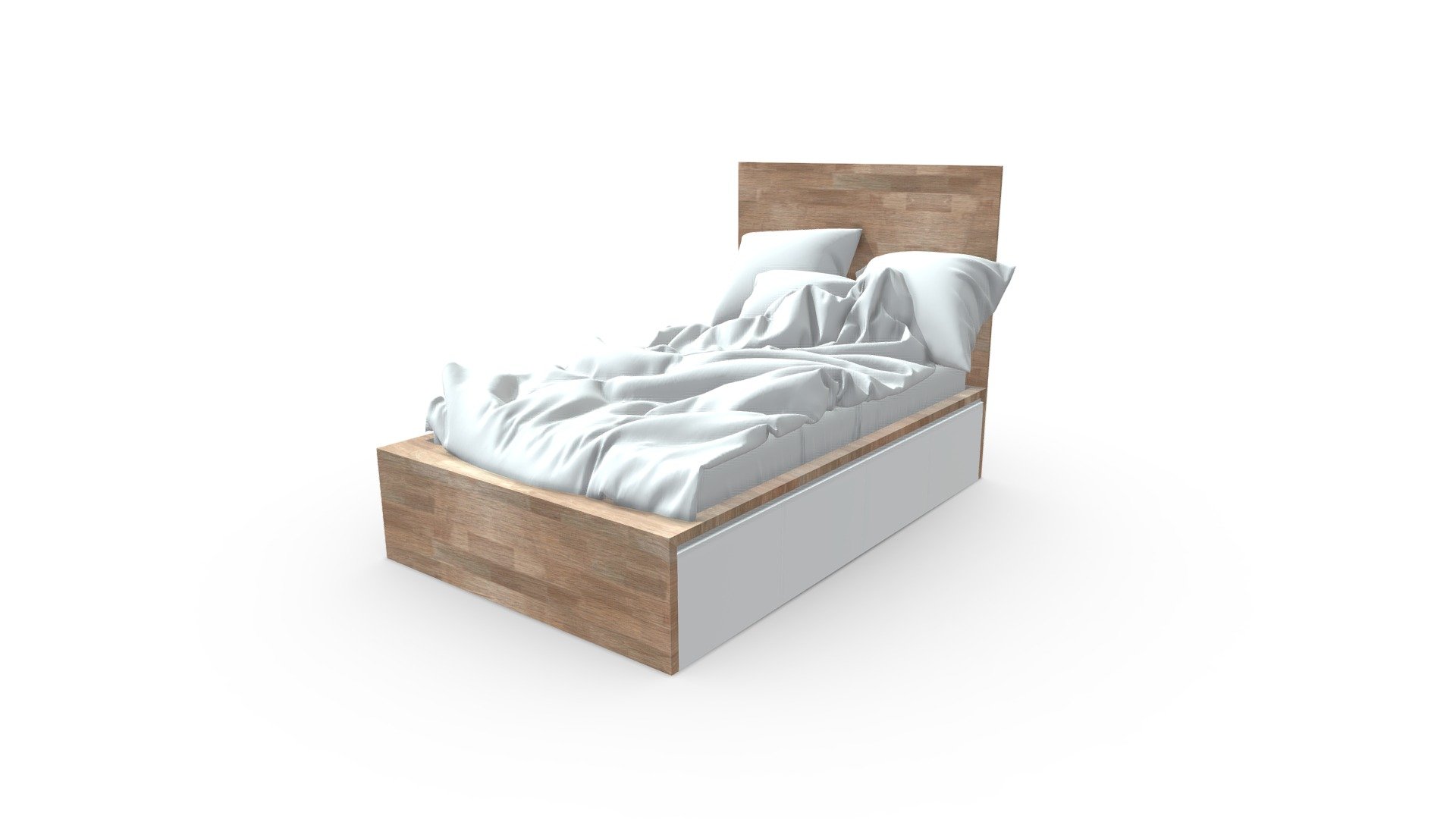 M738. Cama Isla Roble - Buy Royalty Free 3D model by Inmersivo S.A.S ...