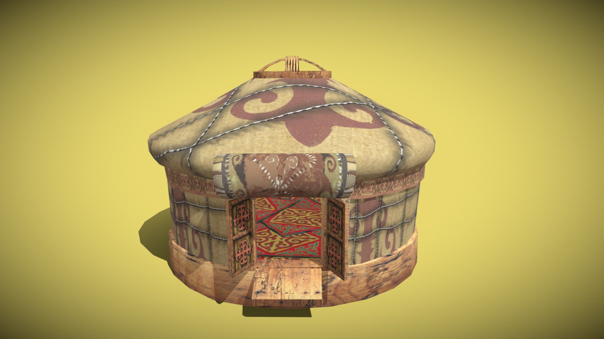 Cartoon Yurt 1 - Low Poly Game Ready - Buy Royalty Free 3D model by ...
