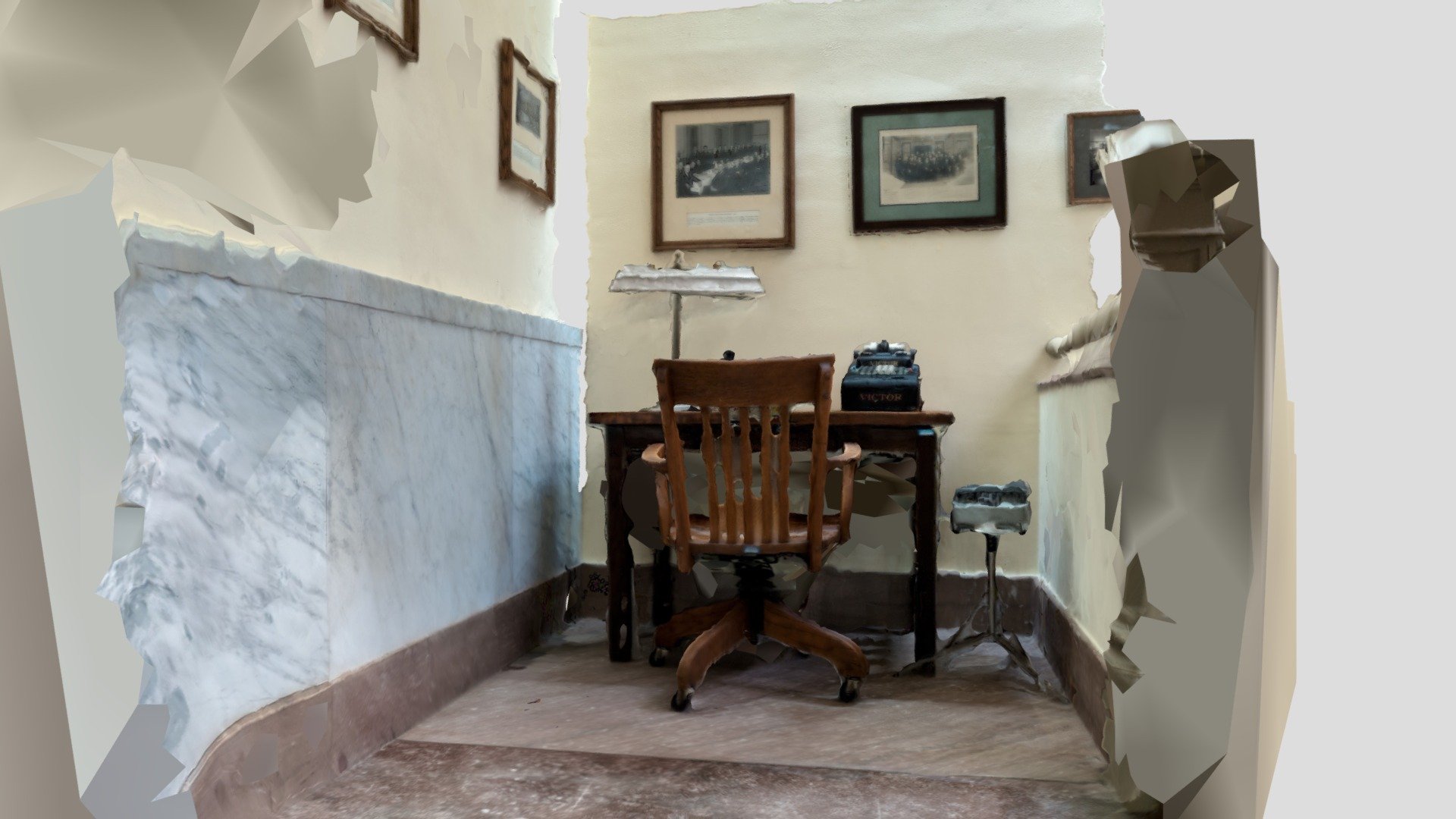 Courthouse stenographer's desk - Download Free 3D model by VR Voyaging ...