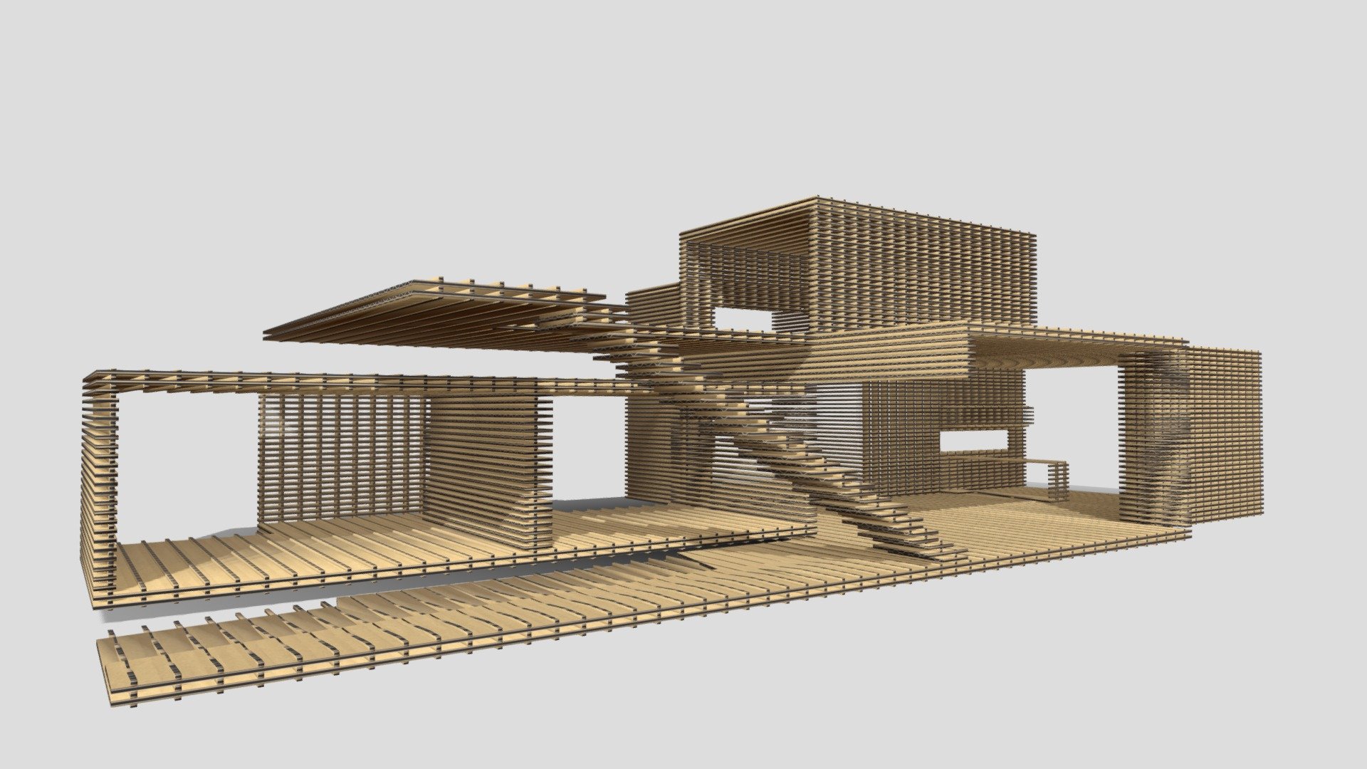 VR CARDBOARD CONCEPT HOUSE 1 (Interlocked) - Buy Royalty Free 3D model ...