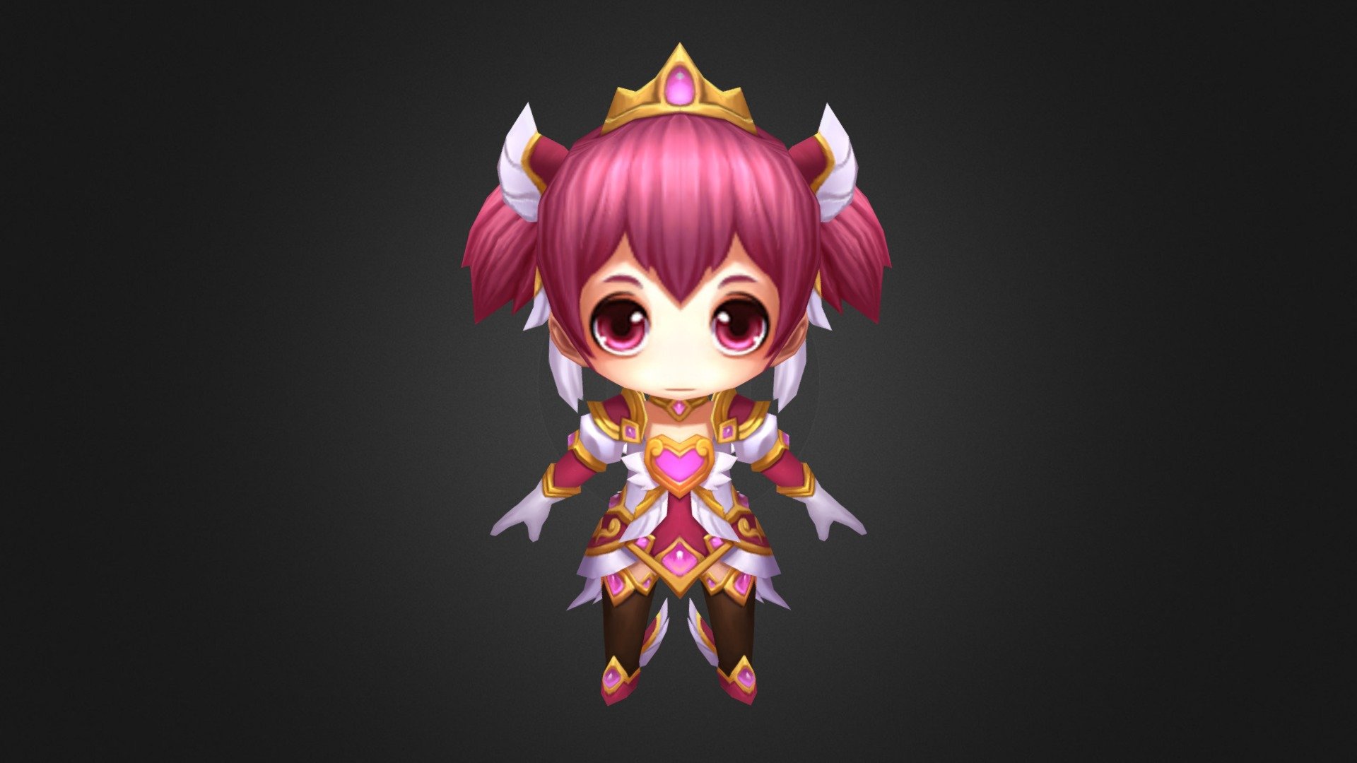 chibi girl character - 3D model by lydiaqx [265407f] - Sketchfab