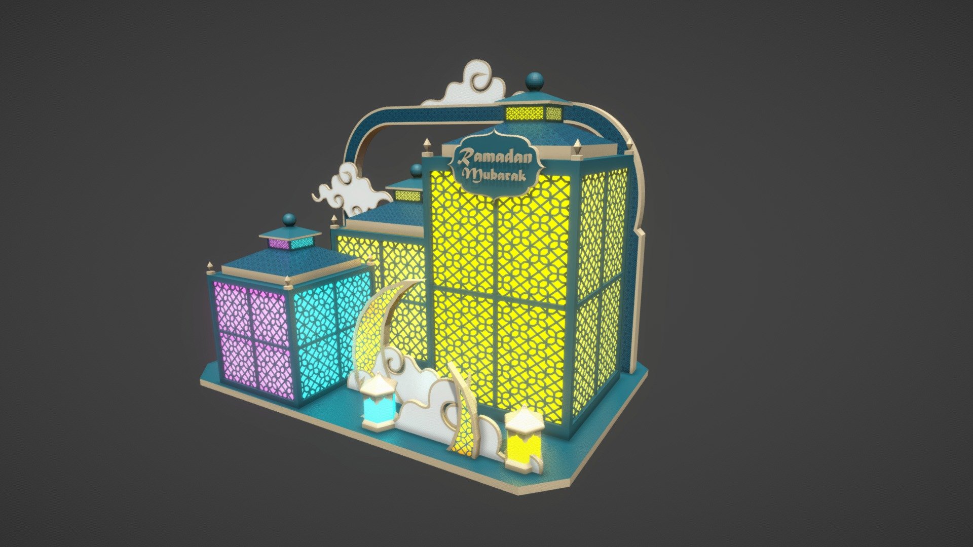 Ramadhan Booth - Buy Royalty Free 3D model by JD (@jond.hendri ...