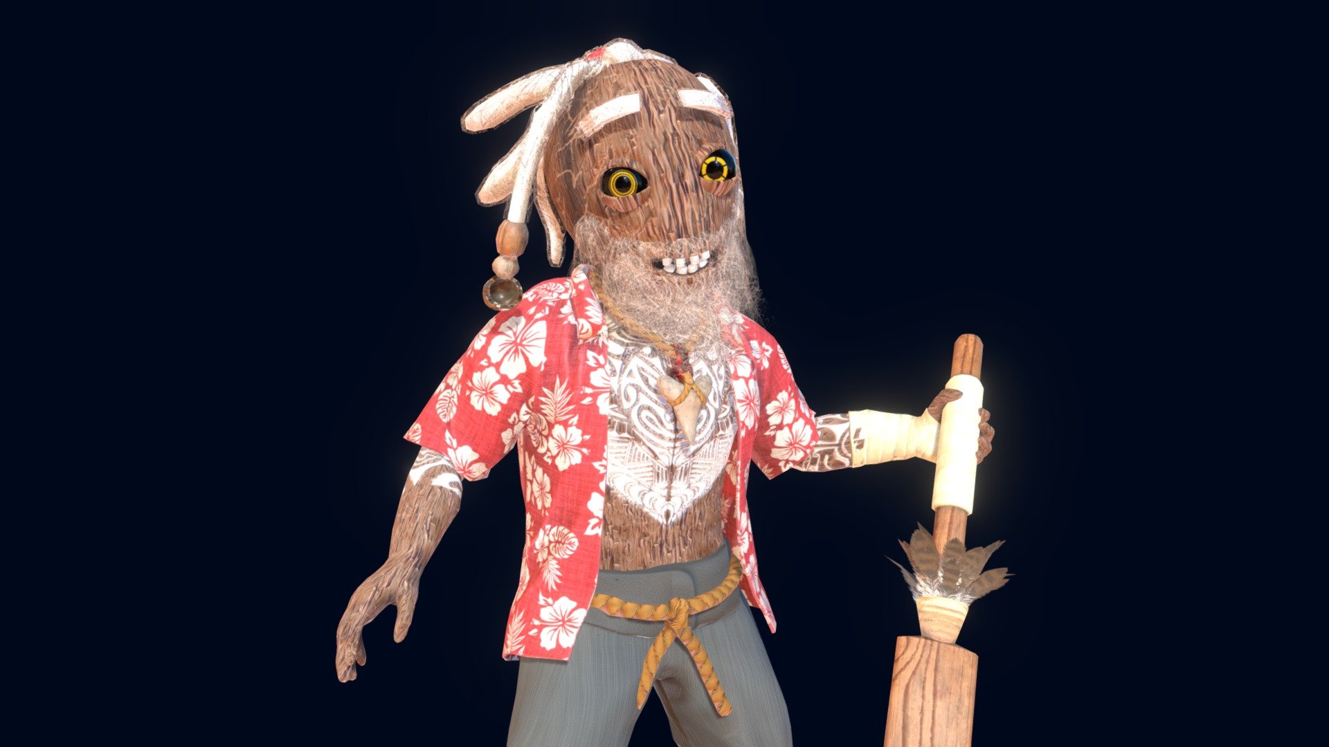 Coconut Humanization - 3D model by Kurkuezhik (@12345sa945) [2657107 ...