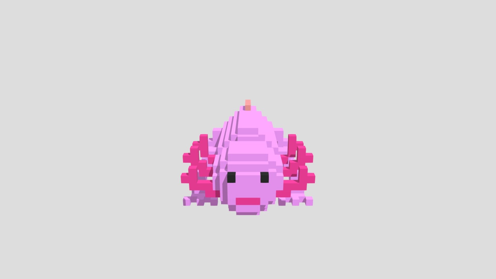Voxel Axolotl - 3D model by Dario Braeuning (@DarioB) [265b9d6] - Sketchfab