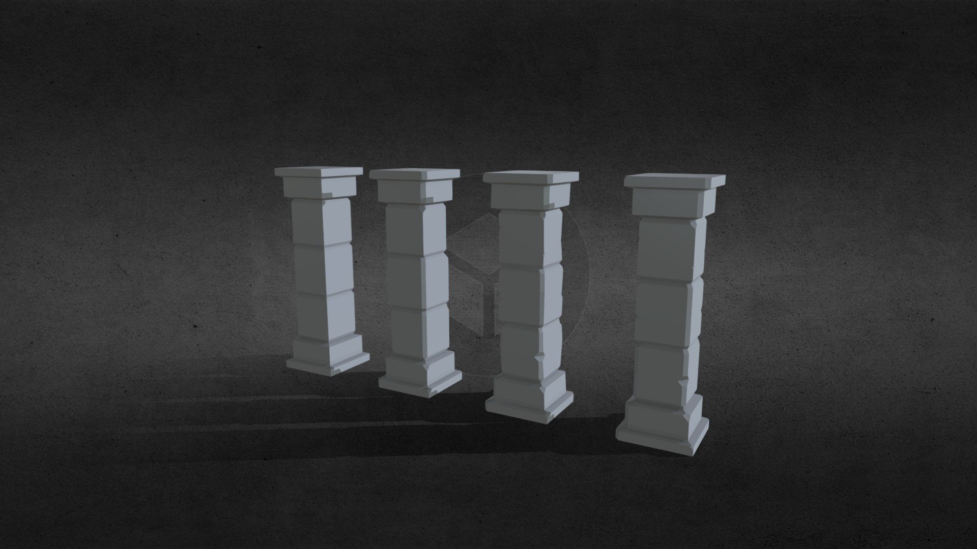 Low-Poly Pillars / Concept 1 - Download Free 3D model by CypherPoet ...