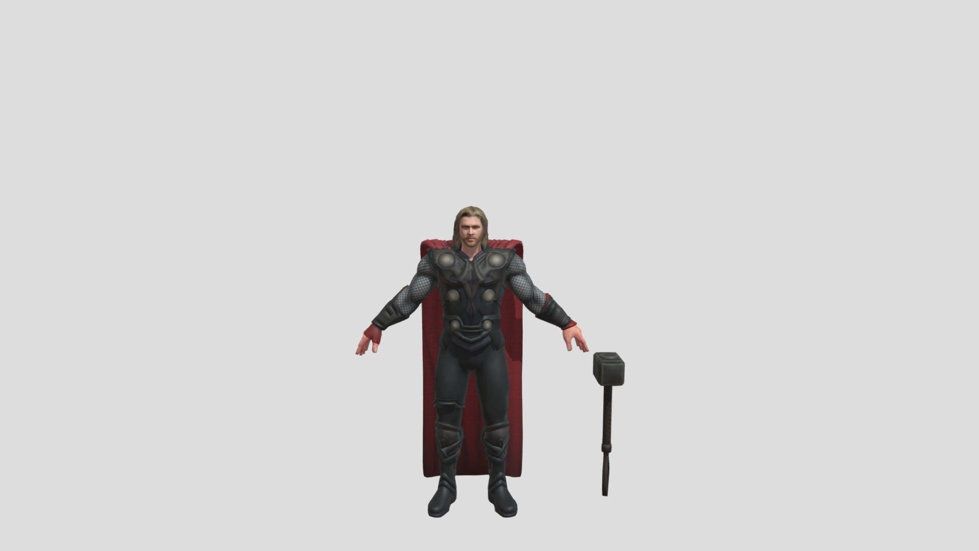 Thor (Textured) (No Rig) - Download Free 3D model by 3D MODELS ...