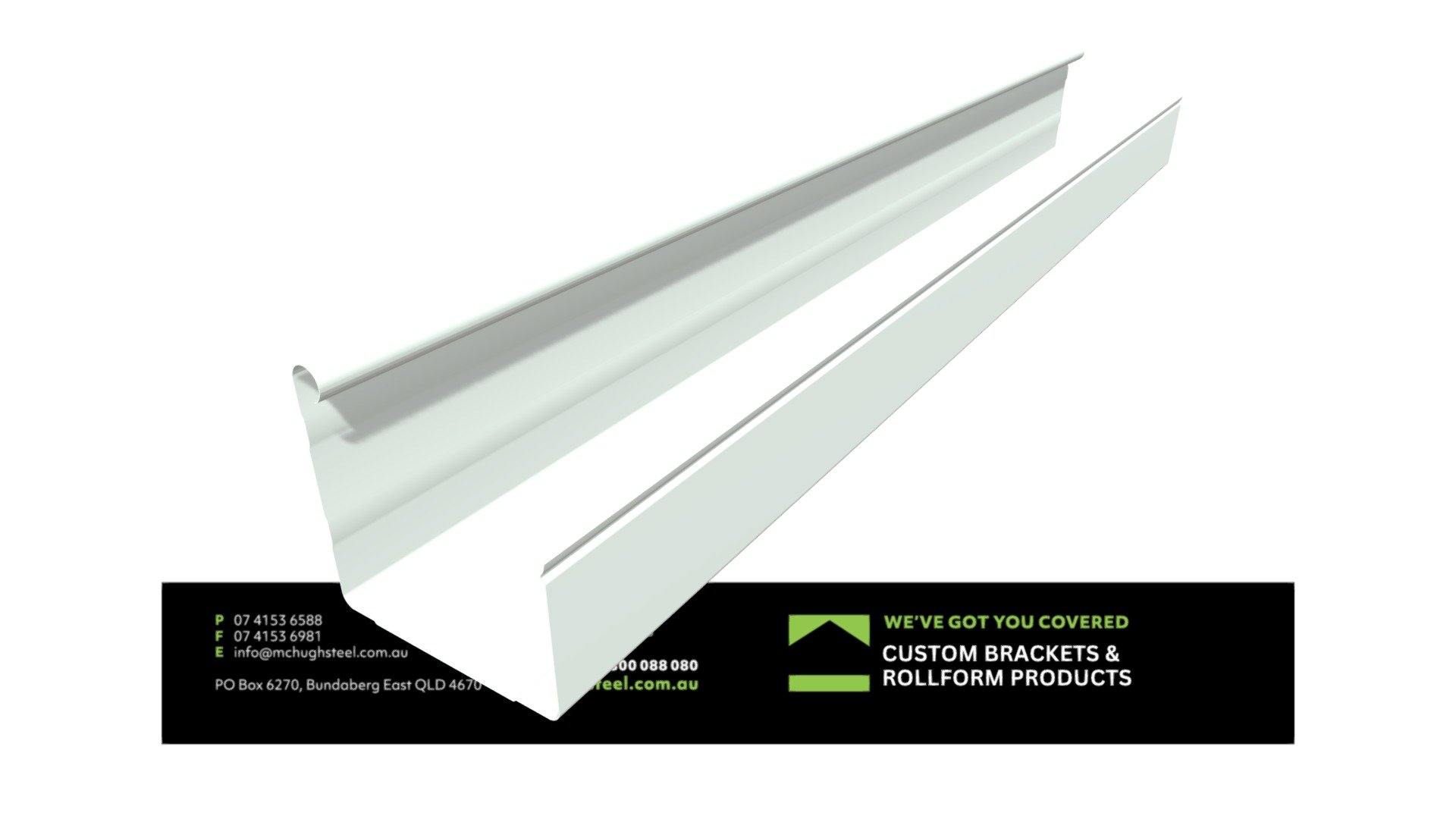 SQGDW Squareline Gutter Colorbond Dover White - 3D model by mchughsteel ...