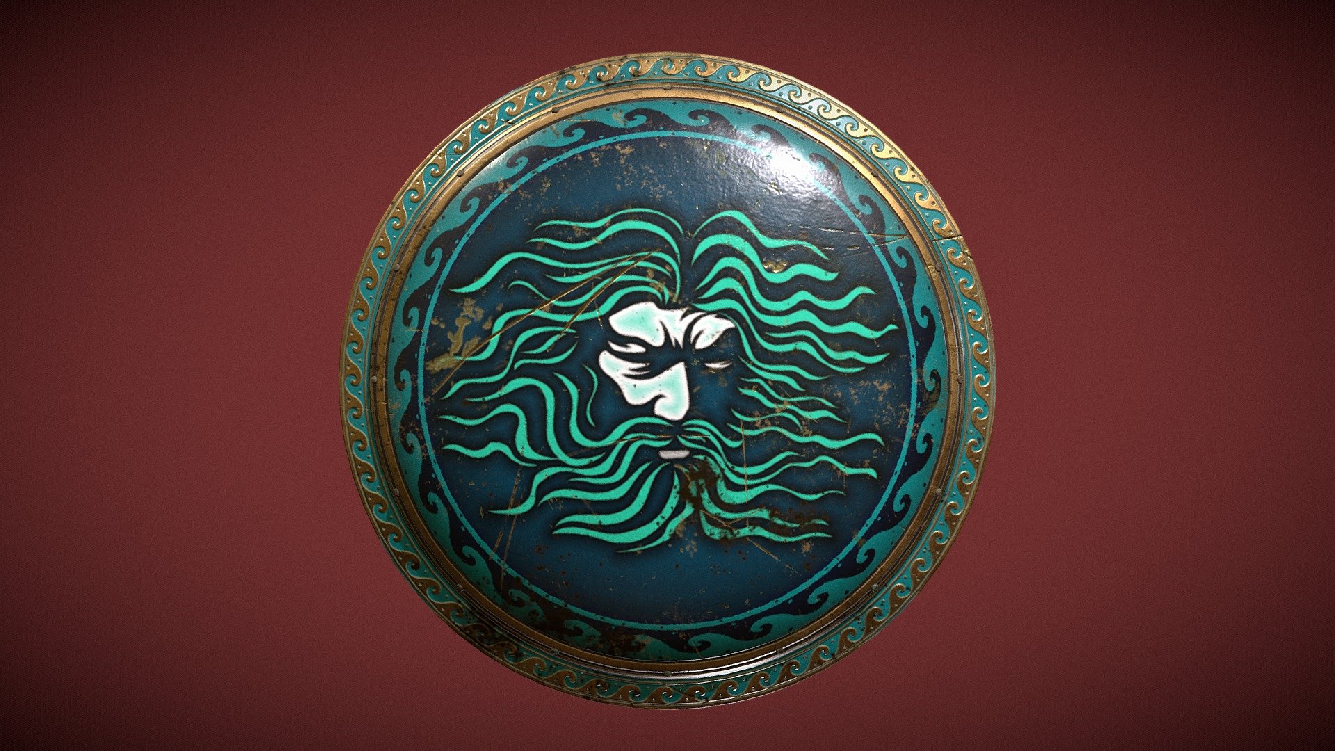 Shields Hoplon - Poseidón Design - Buy Royalty Free 3D model by Canary ...