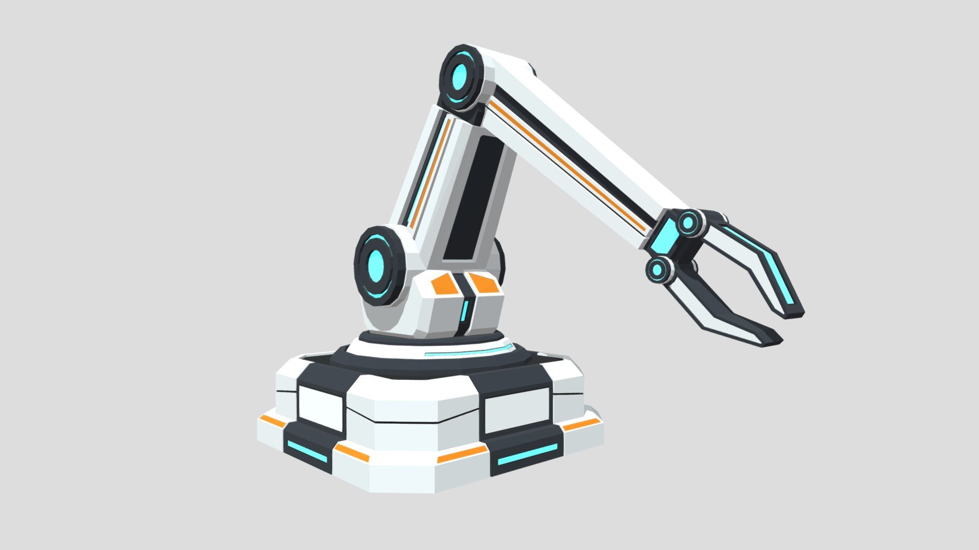 Low Poly Sci-Fi Robotic Arm Claw - 3D model by Ozea Studio (@ozeastudio ...