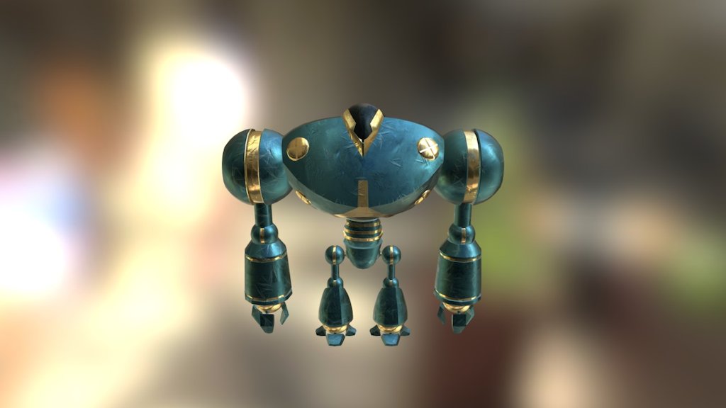 Robot texture test 02 - 3D model by Karissa_anxiousartist [266d5b7 ...