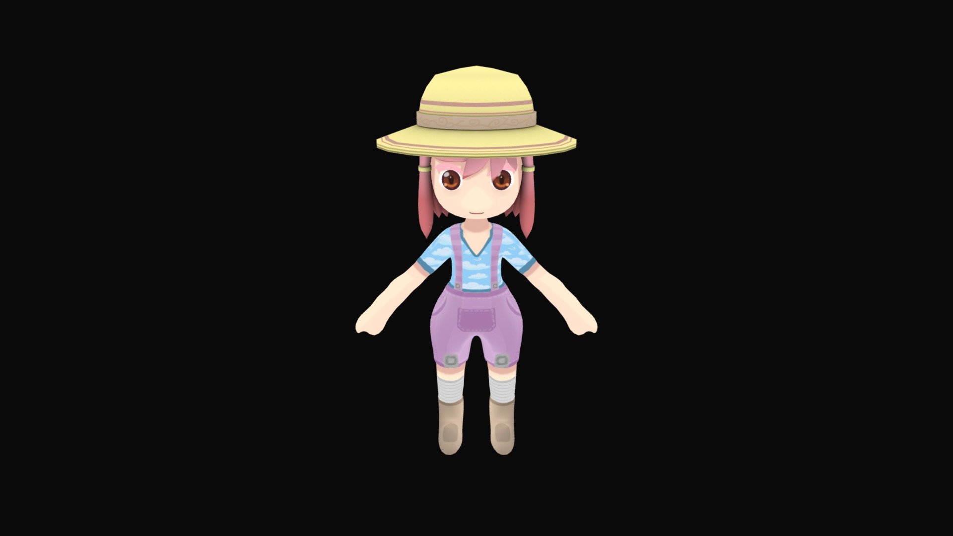 Anime Farmer Girl - Anya - Download Free 3D model by Tzuricu [2676828 ...