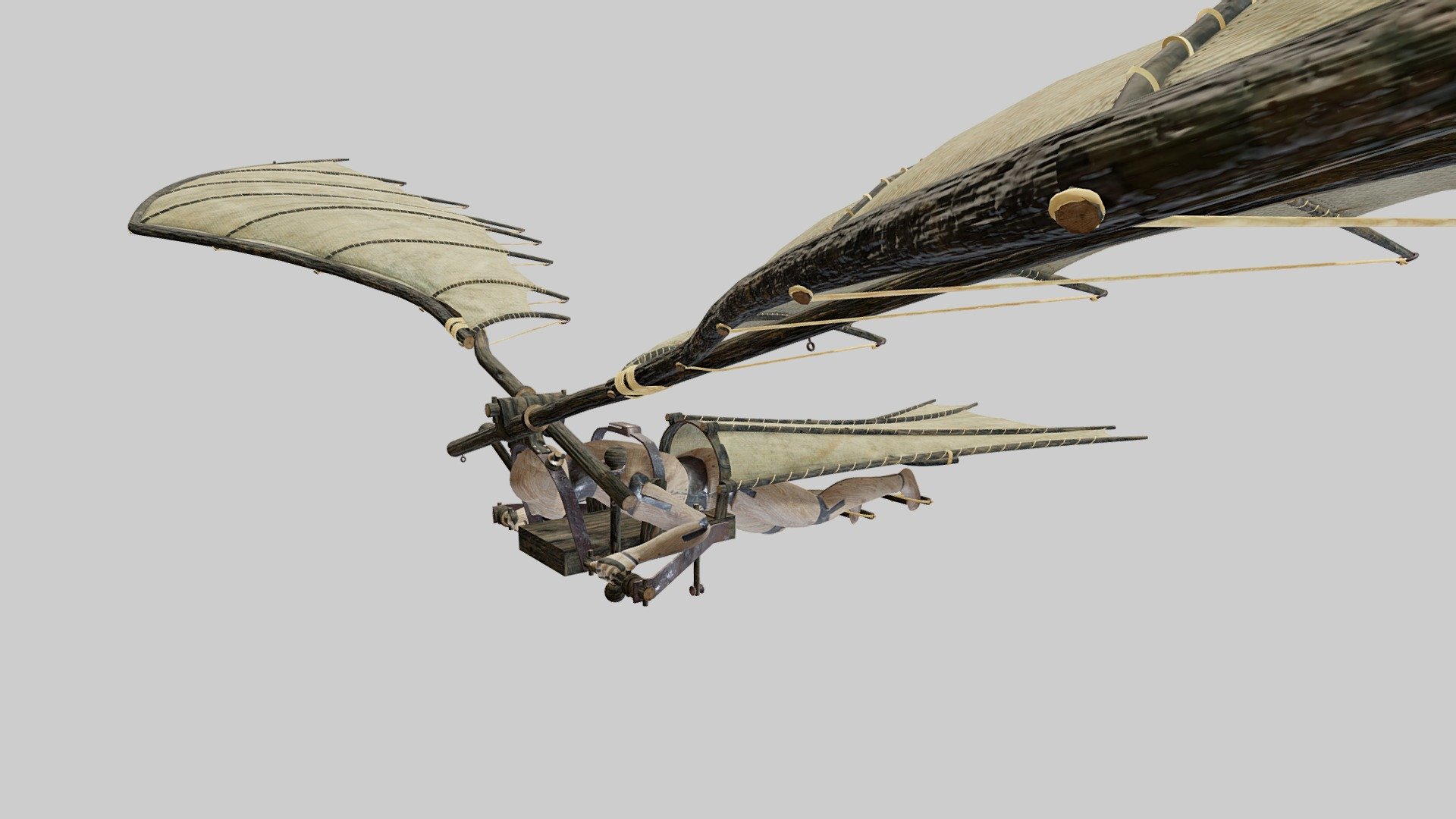 Leonardo da Vinci - Ornitottero - AR/VR Ready - 3D model by SpitFire ...