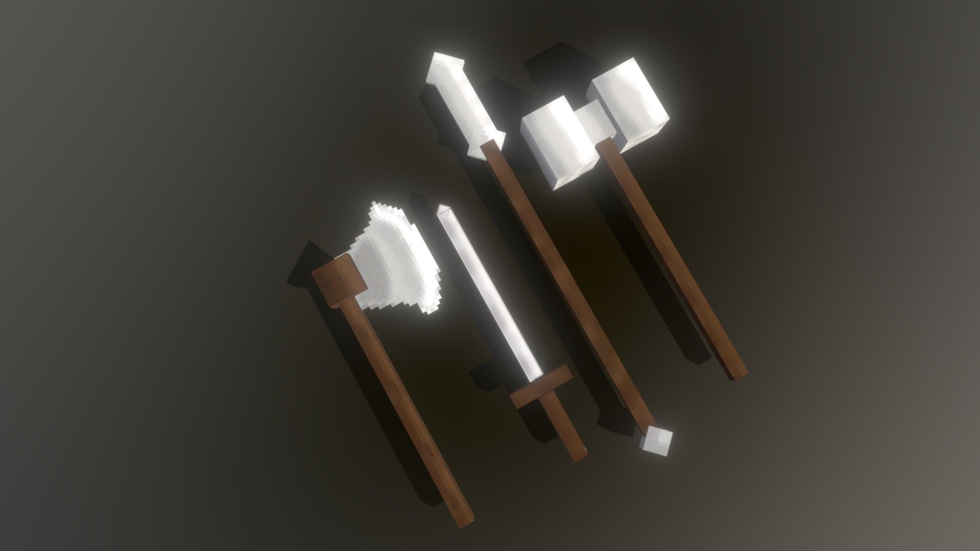 Iron tools ( Minecraft) - Download Free 3D model by Minecraft Stocks ...