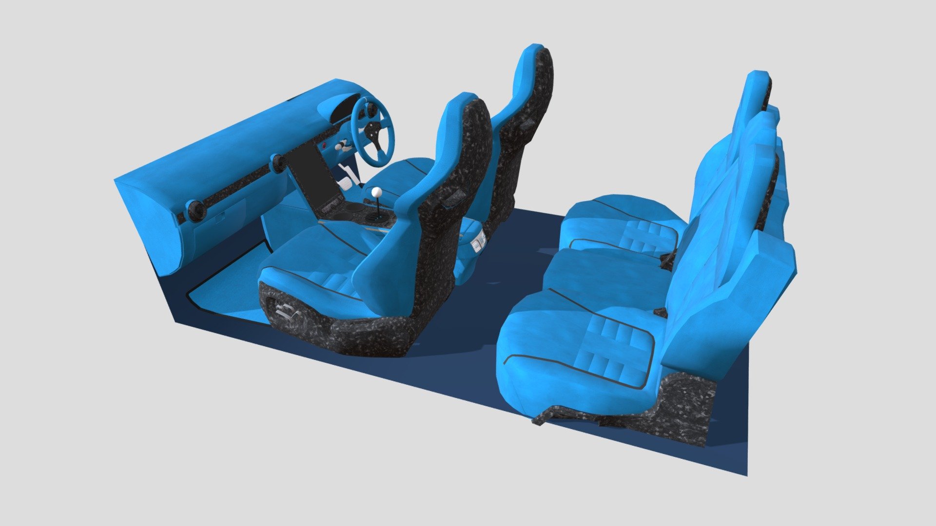 interior custom leather interior for classic car - Buy Royalty Free 3D ...