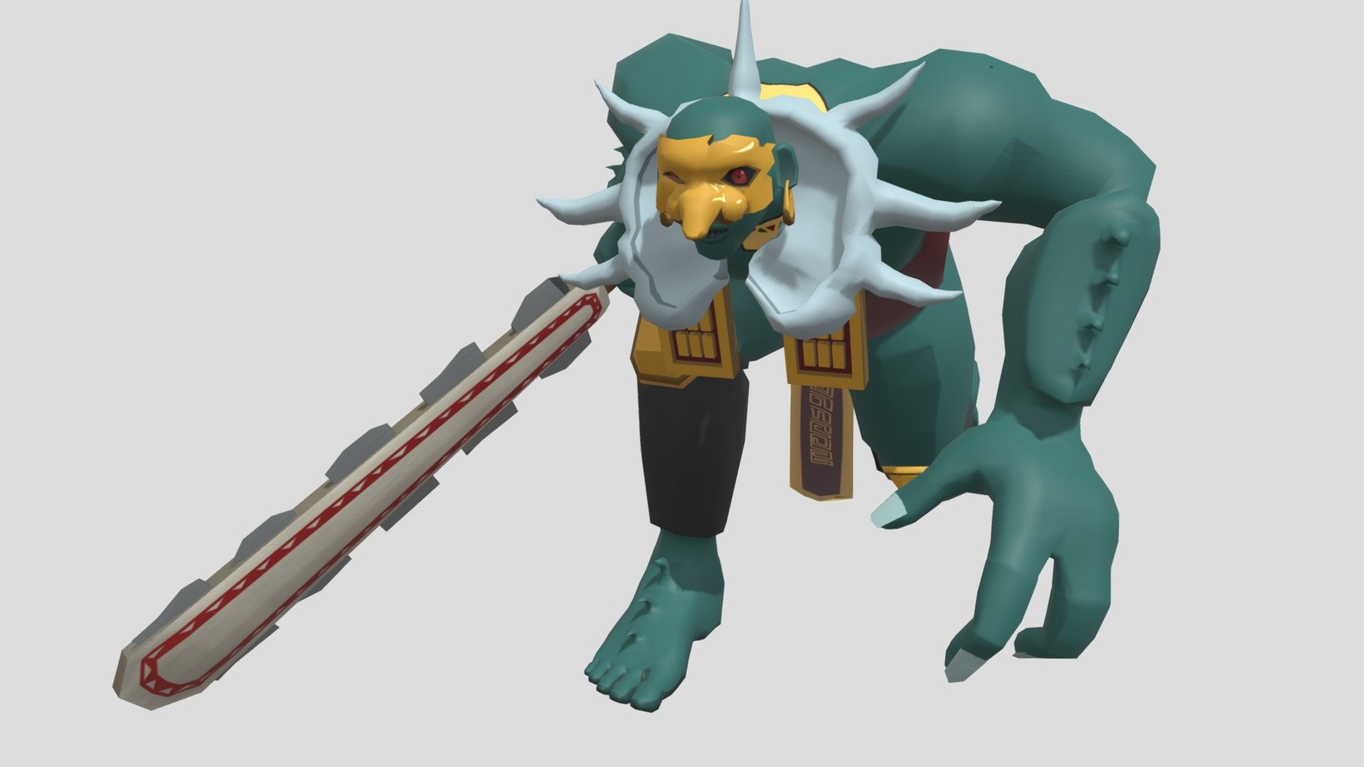 Monster animation of Raven - 3D model by xarmup (@purpfhtb) [267b32d ...