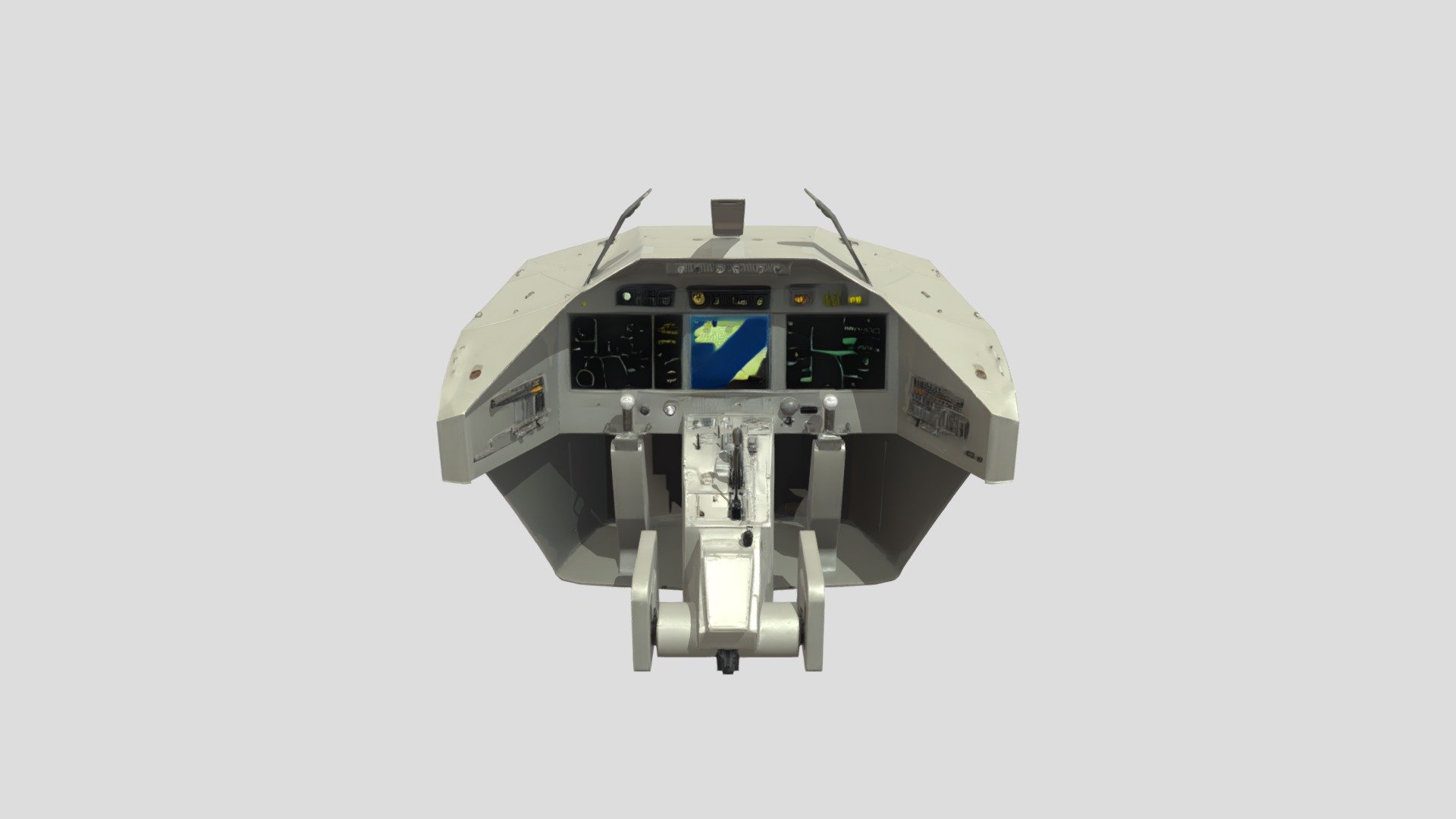 Modern aircraft cockpit control panel - Download Free 3D model by ...