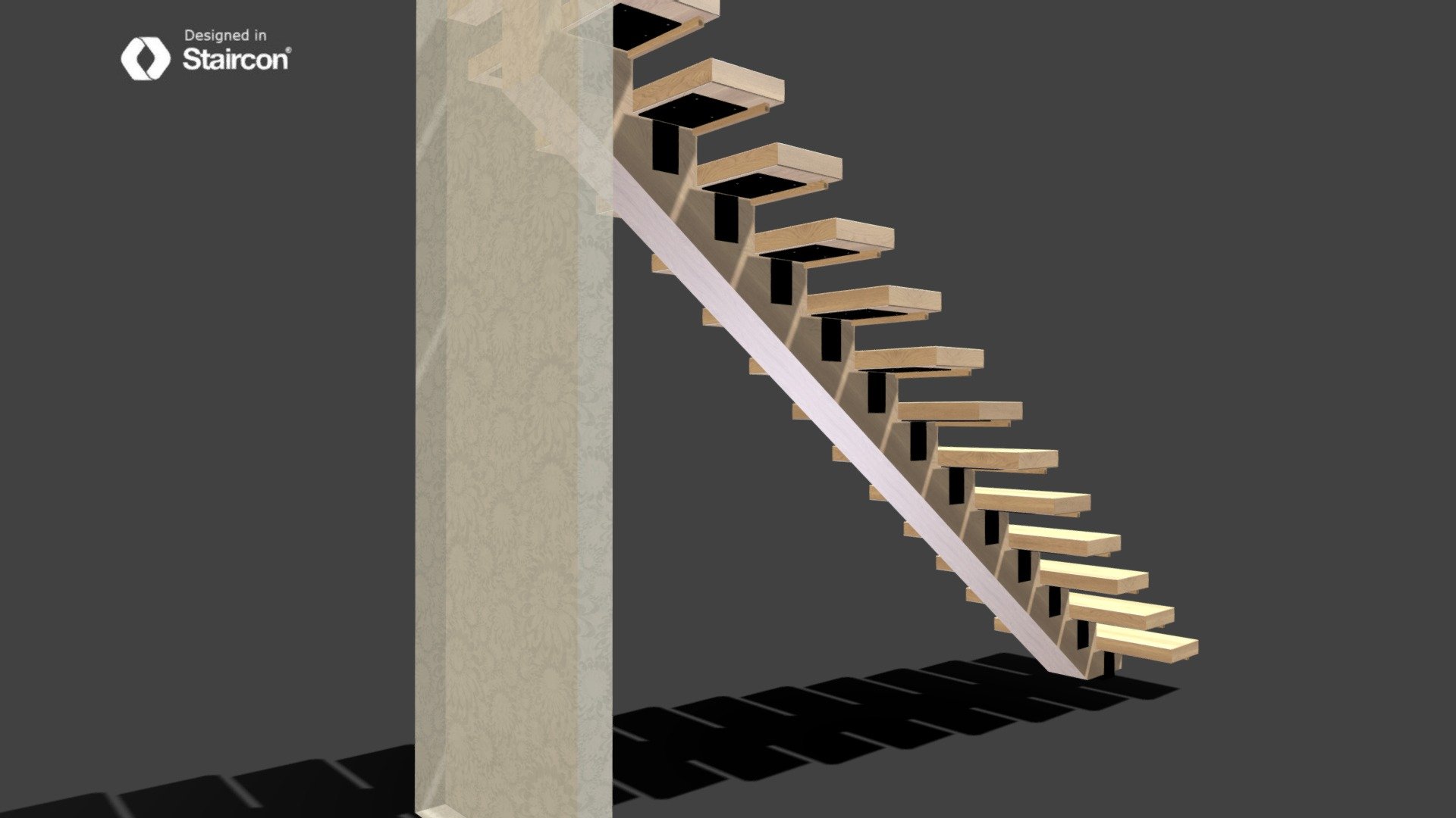 example support with bolts - 3D model by 3D Software for Stair Design and Production (@Staircon ...