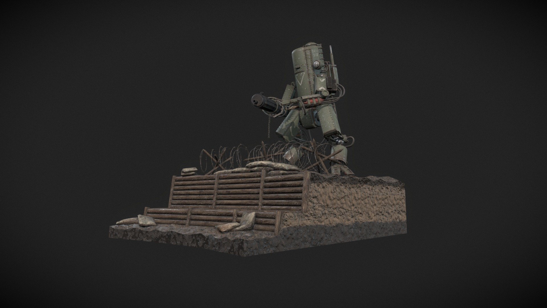Diesel Punk Robot - 3D model by MilkyInferno [267c339] - Sketchfab