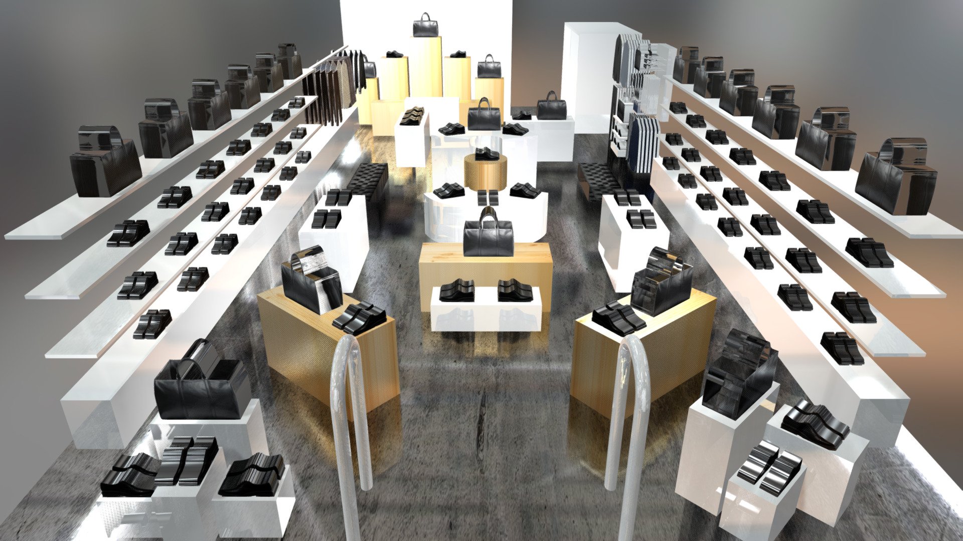 Visual Merchandising layout shoe store - Download Free 3D model by ...