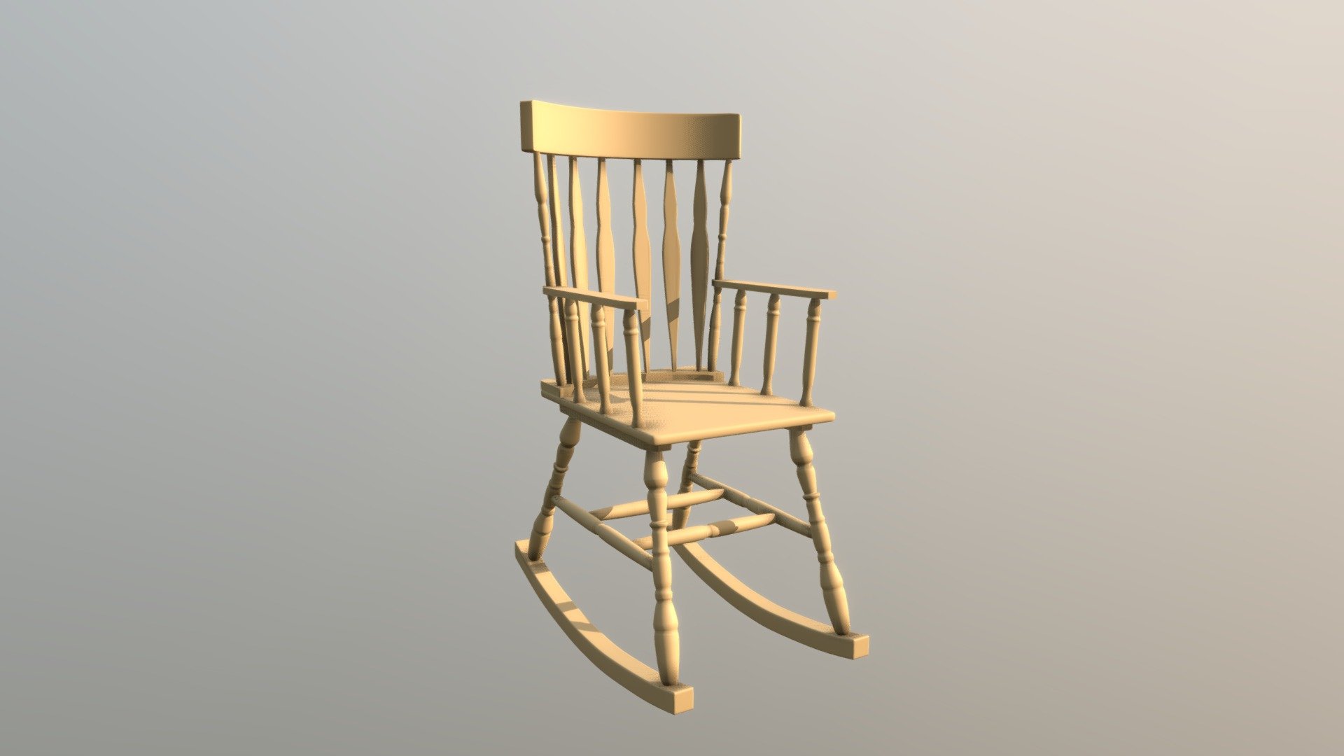Rocking Chair - 3D model by Kaos38 [2683732] - Sketchfab