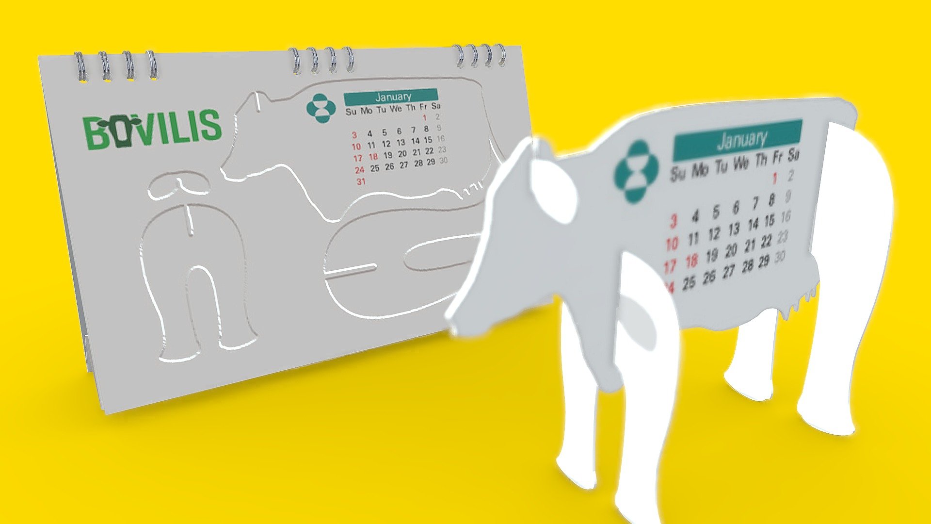 Paper Craft - Cut Out Animal Calendar - 3D model by EmadFarid ...