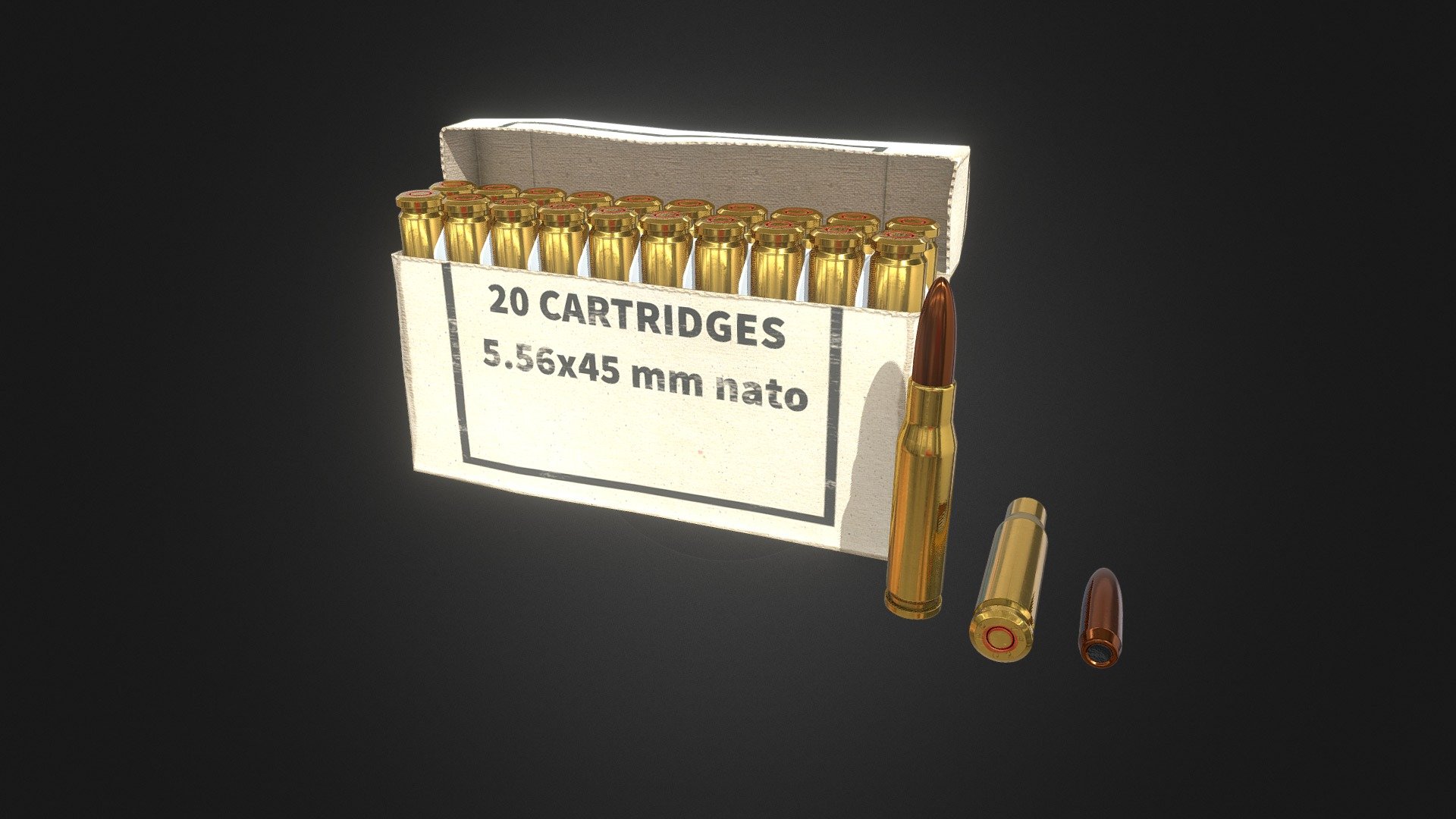 5.56x45 mm nato - Download Free 3D model by ChamFEAR [268acbc] - Sketchfab