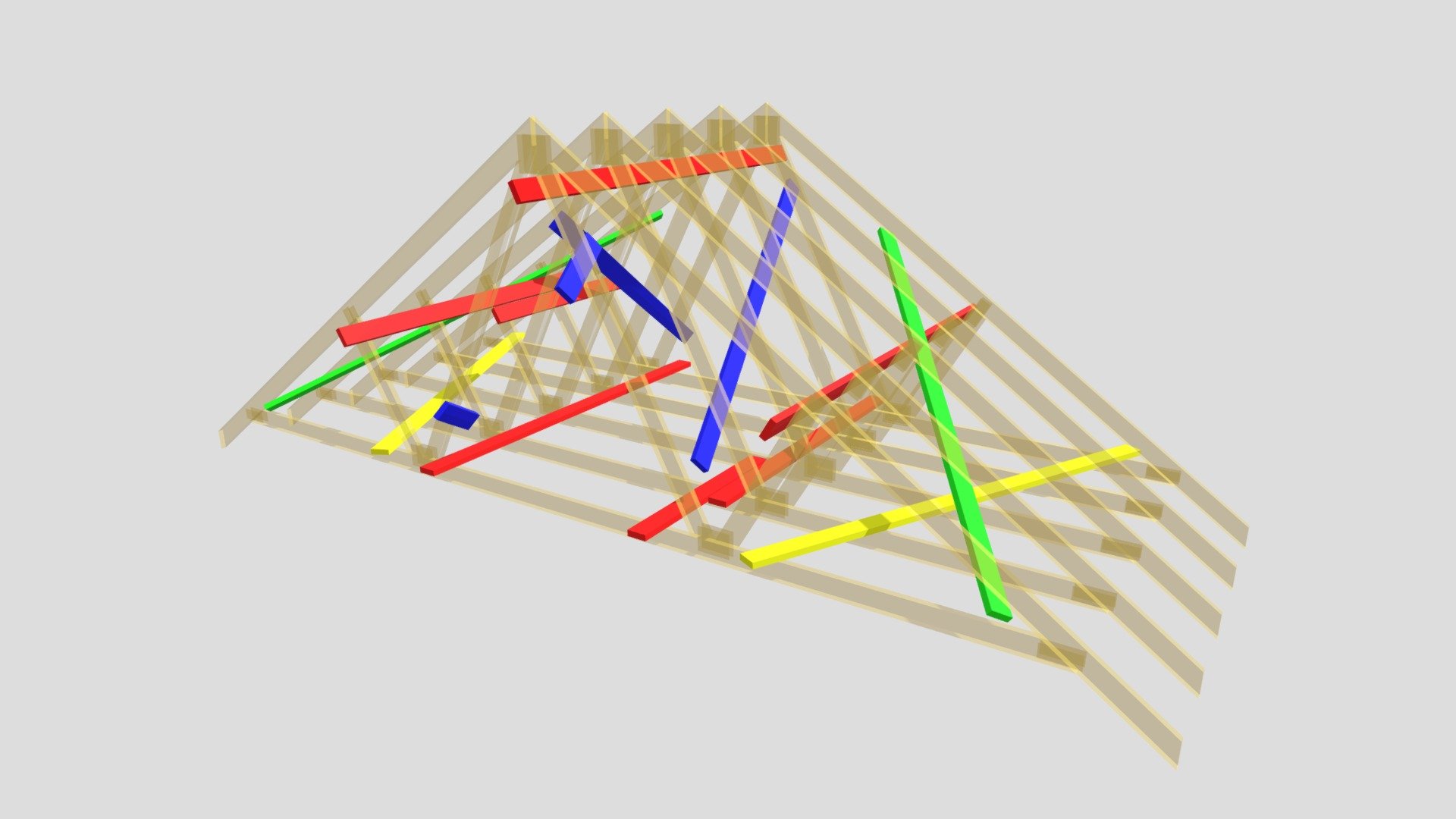 Trussed rafter bracing - Download Free 3D model by FlyingQuercus ...