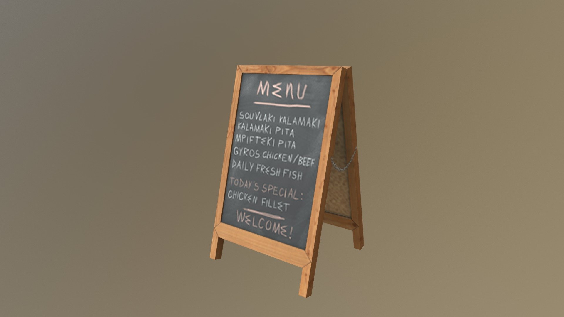 Chalkboard Menu - 3D model by mgonth [269087b] - Sketchfab