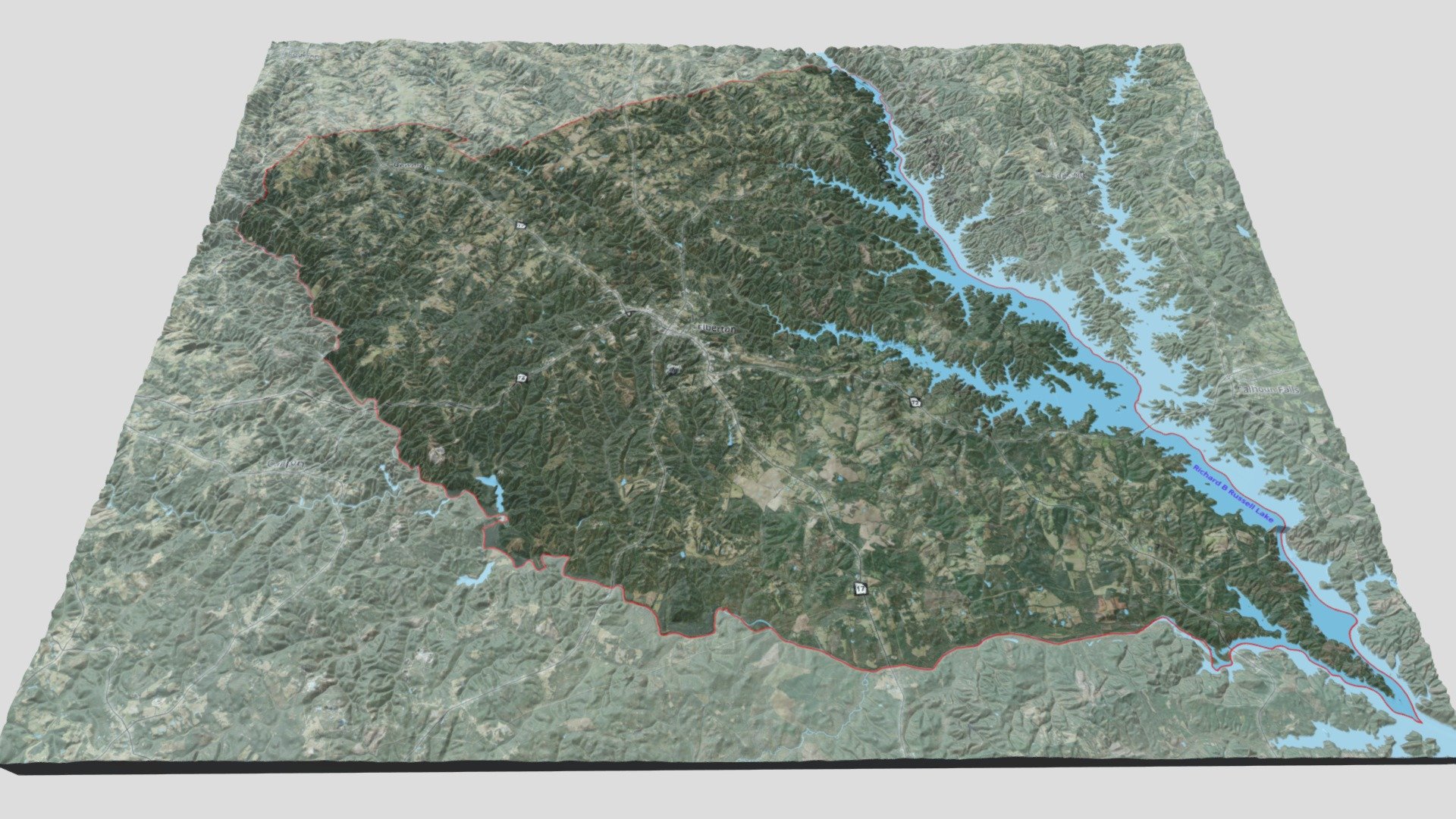 Elbert County Map - V1 - 3D model by smartmAPPS [26927fc] - Sketchfab