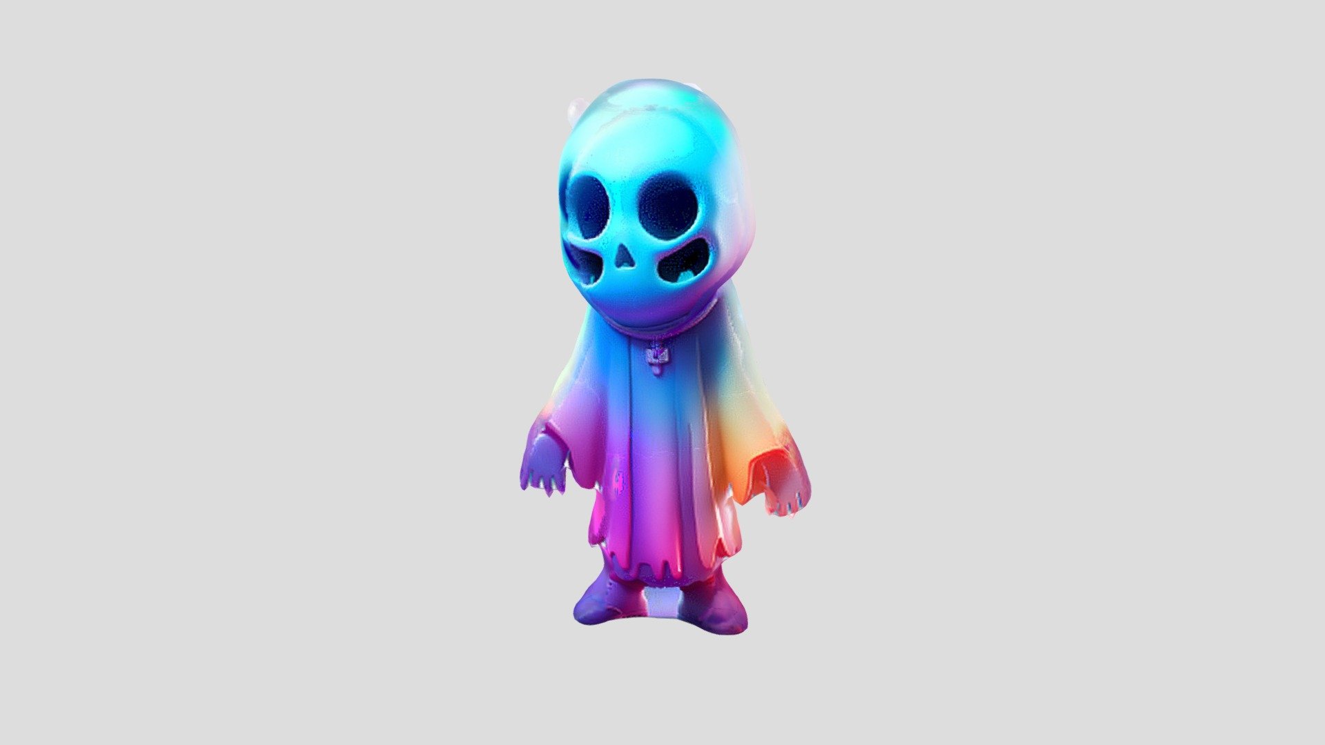 Rainbow Skeleton Character A colorful skeleto - Download Free 3D model ...