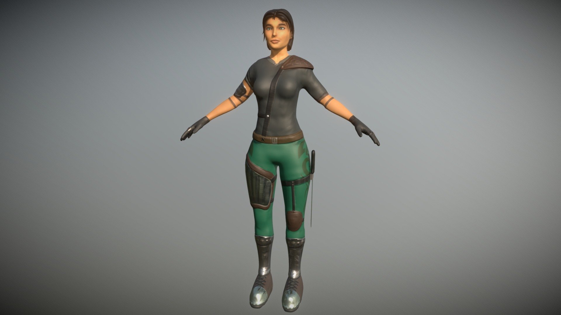 Stylized Survivor Girl - Download Free 3D model by Autonarch [269a111 ...