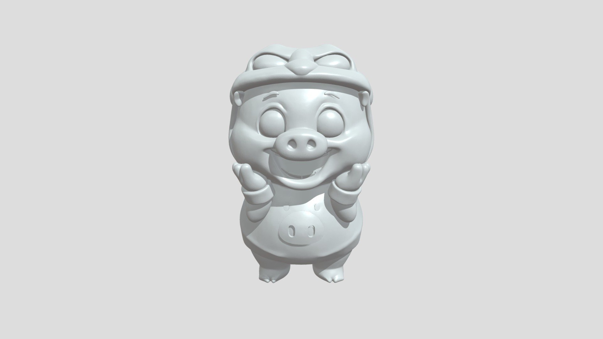 Cartoon pig in red outfit - 3D model by 2353516297 [269b906] - Sketchfab