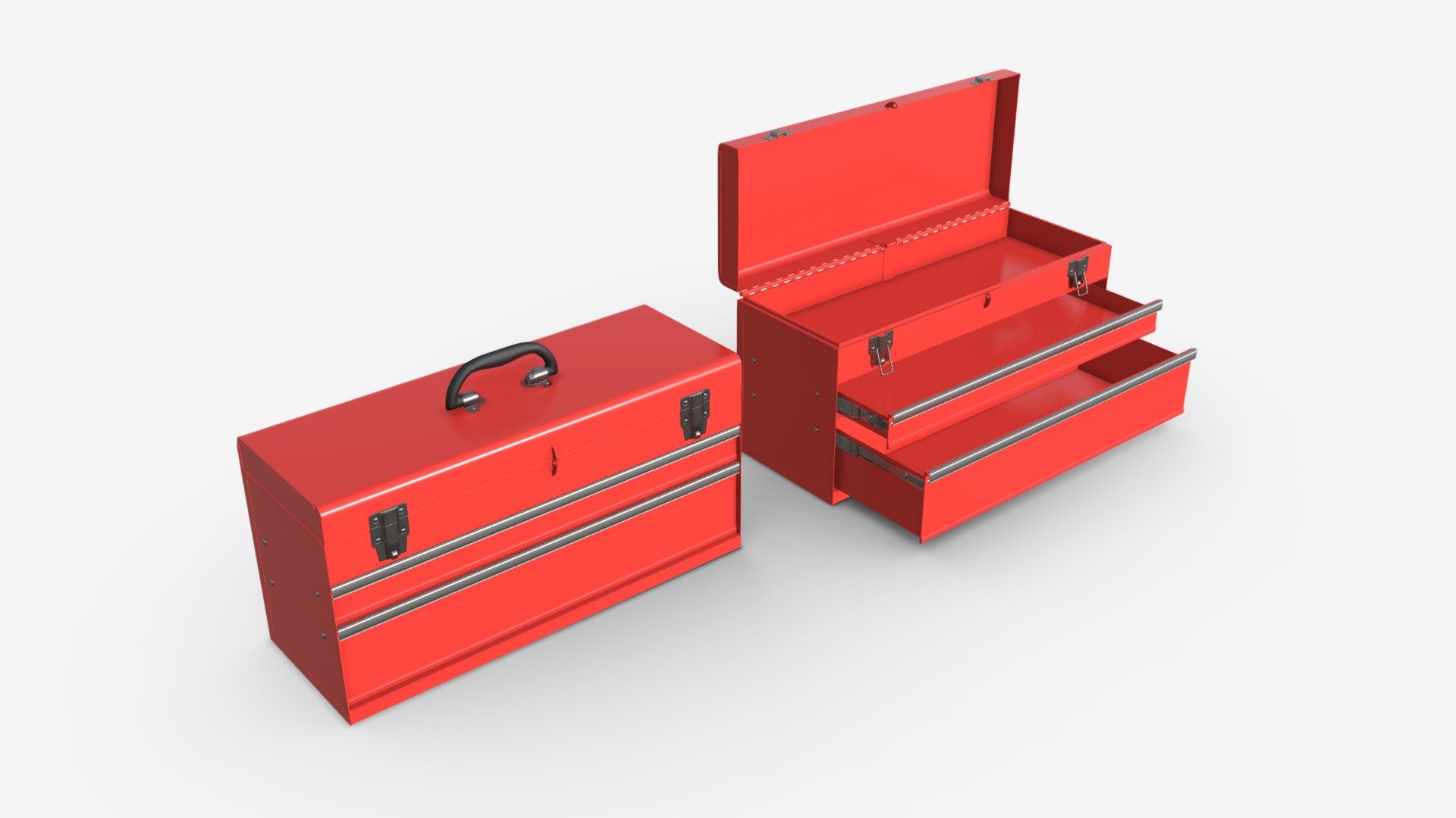 table toolbox chest with carrying handle set - Buy Royalty Free 3D model by HQ3DMOD ...