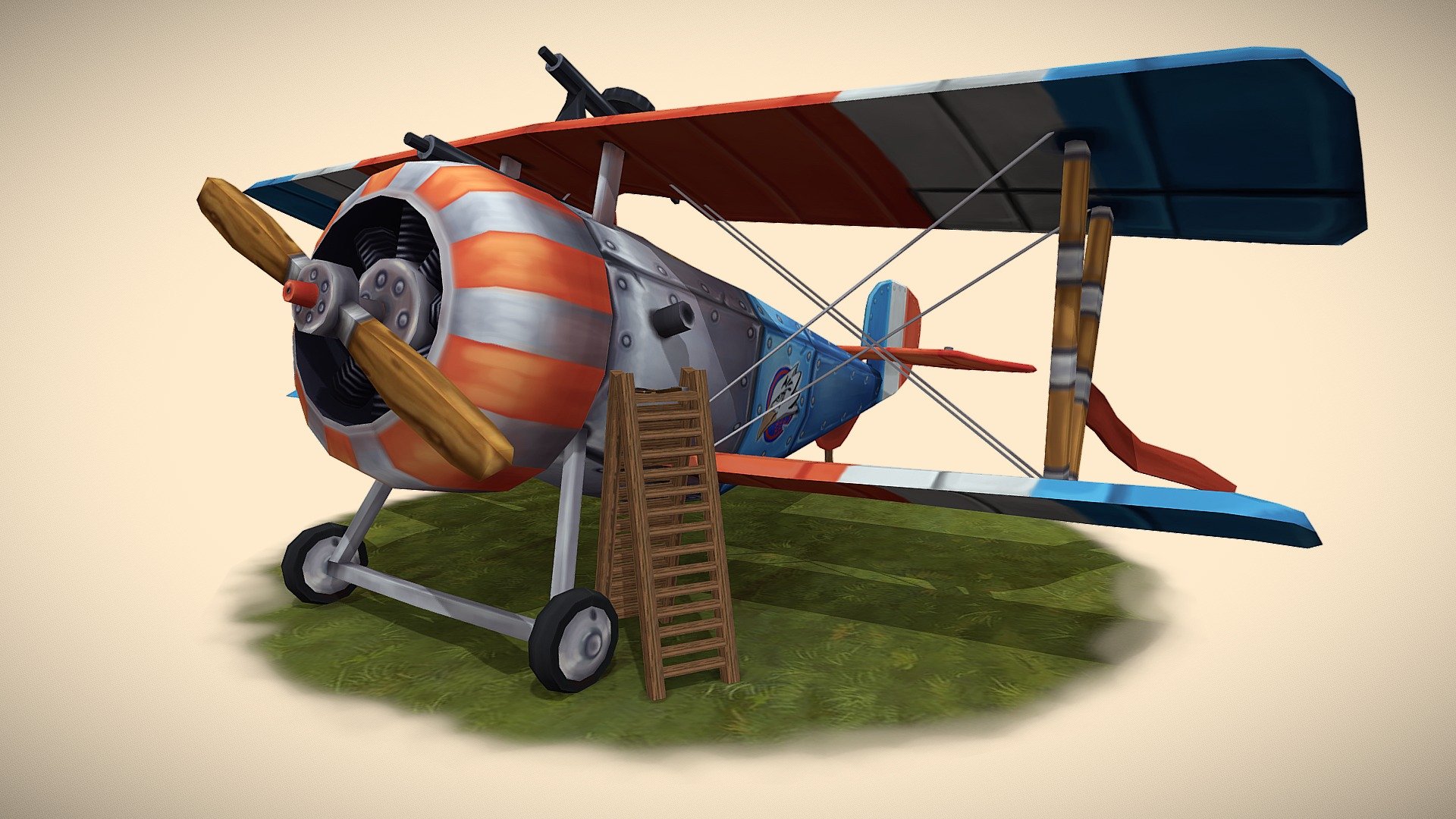 Stylized WW1 Plane | Nieuport 17 - 3D model by Delphine Decuyper ...