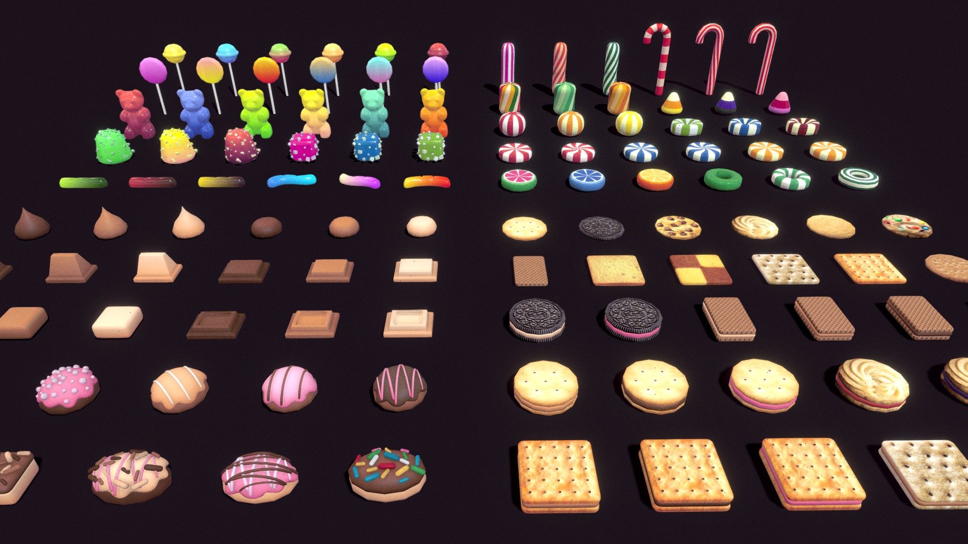 Candy World - Candy - Buy Royalty Free 3D model by LowPolyBoy [26a40f6 ...
