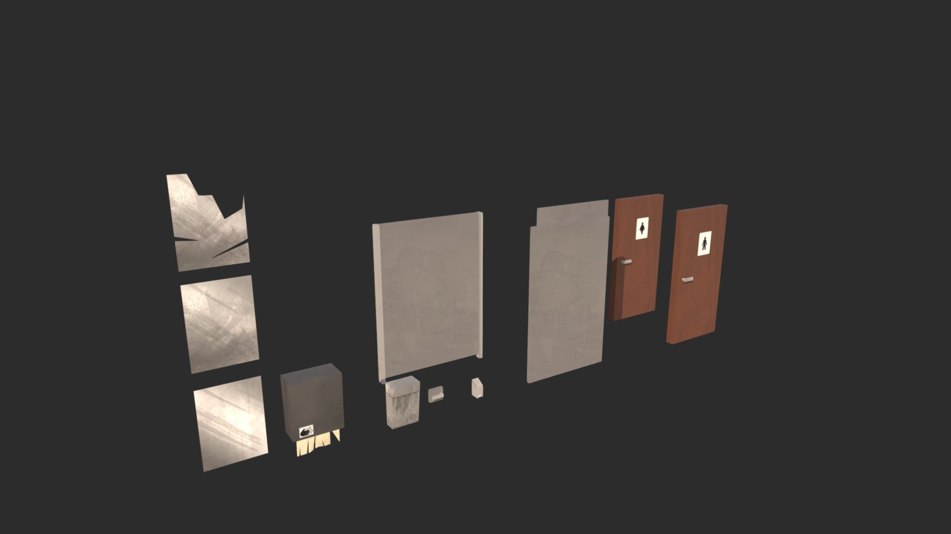 Modulair Bathroom assets (extra) (Post Apoc) - Download Free 3D model ...