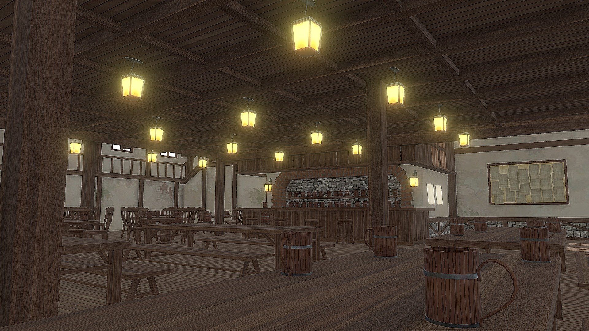 Toon Bar Medieval - Buy Royalty Free 3D model by Hivrtoon [26aa8ab ...