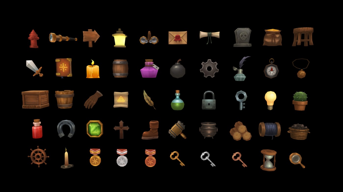 3D Props - RPG 50 Set1 - Buy Royalty Free 3D model by layerlab [26ab62e ...