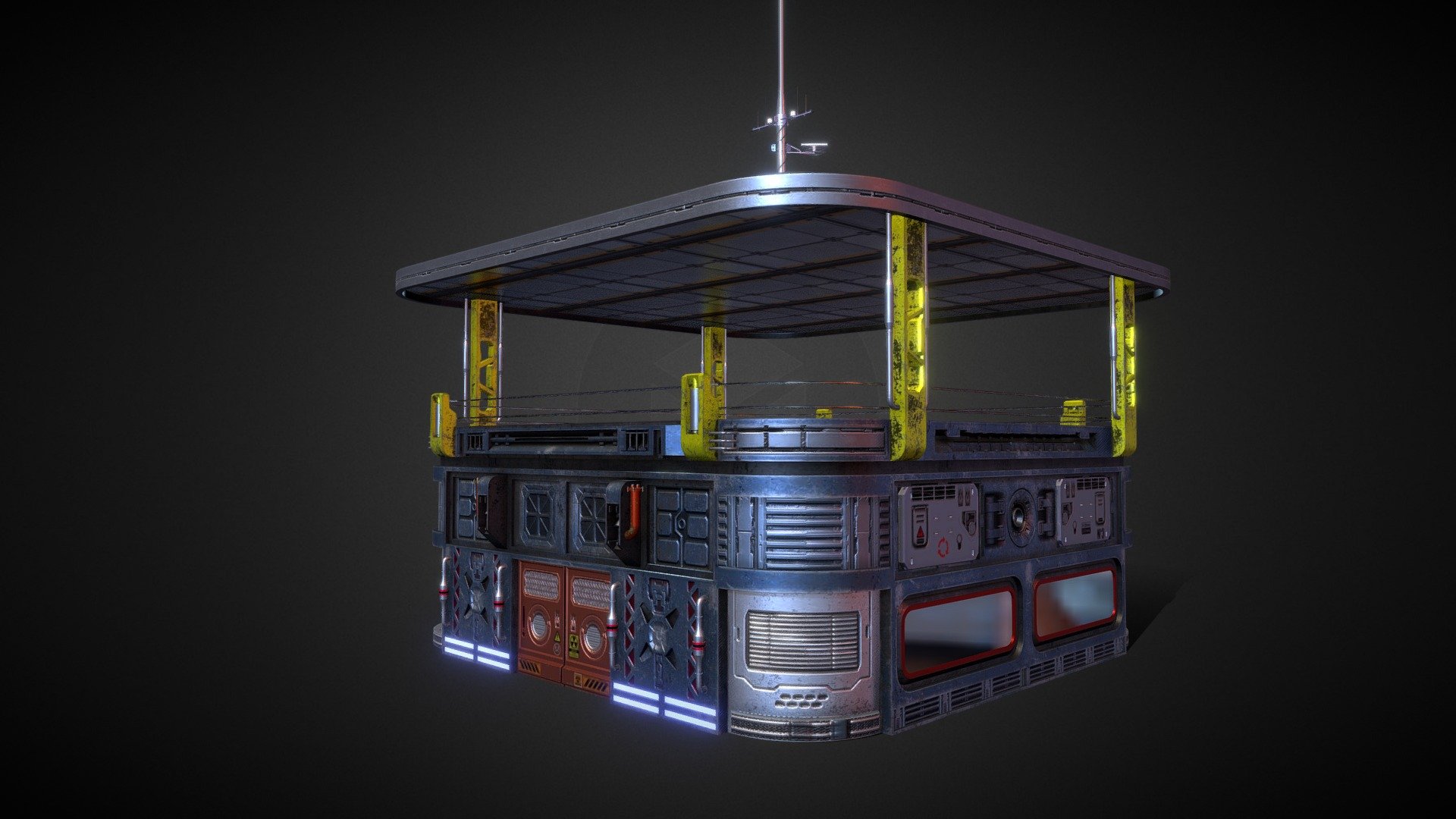 Sci Fi Building - 3D model by Siamak Tavakoli (@payamtavakoli) [26ac2af ...