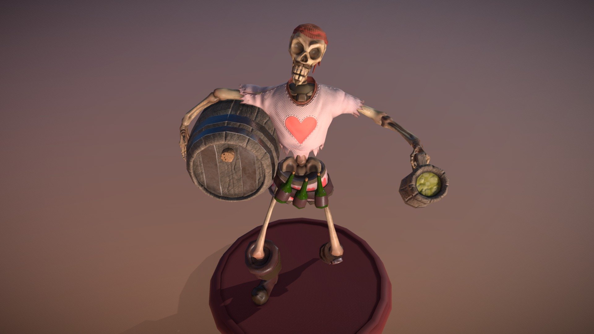Drunk Skull - 3D model by CheapSheep [26b5e18] - Sketchfab