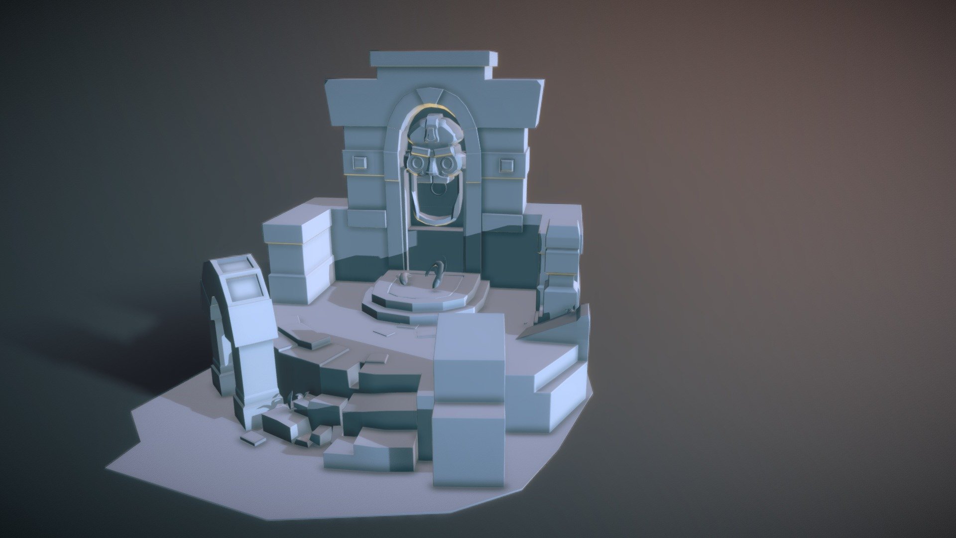 Stylized Mayan Fountain Mesh - Download Free 3D model by AntonioZapata ...