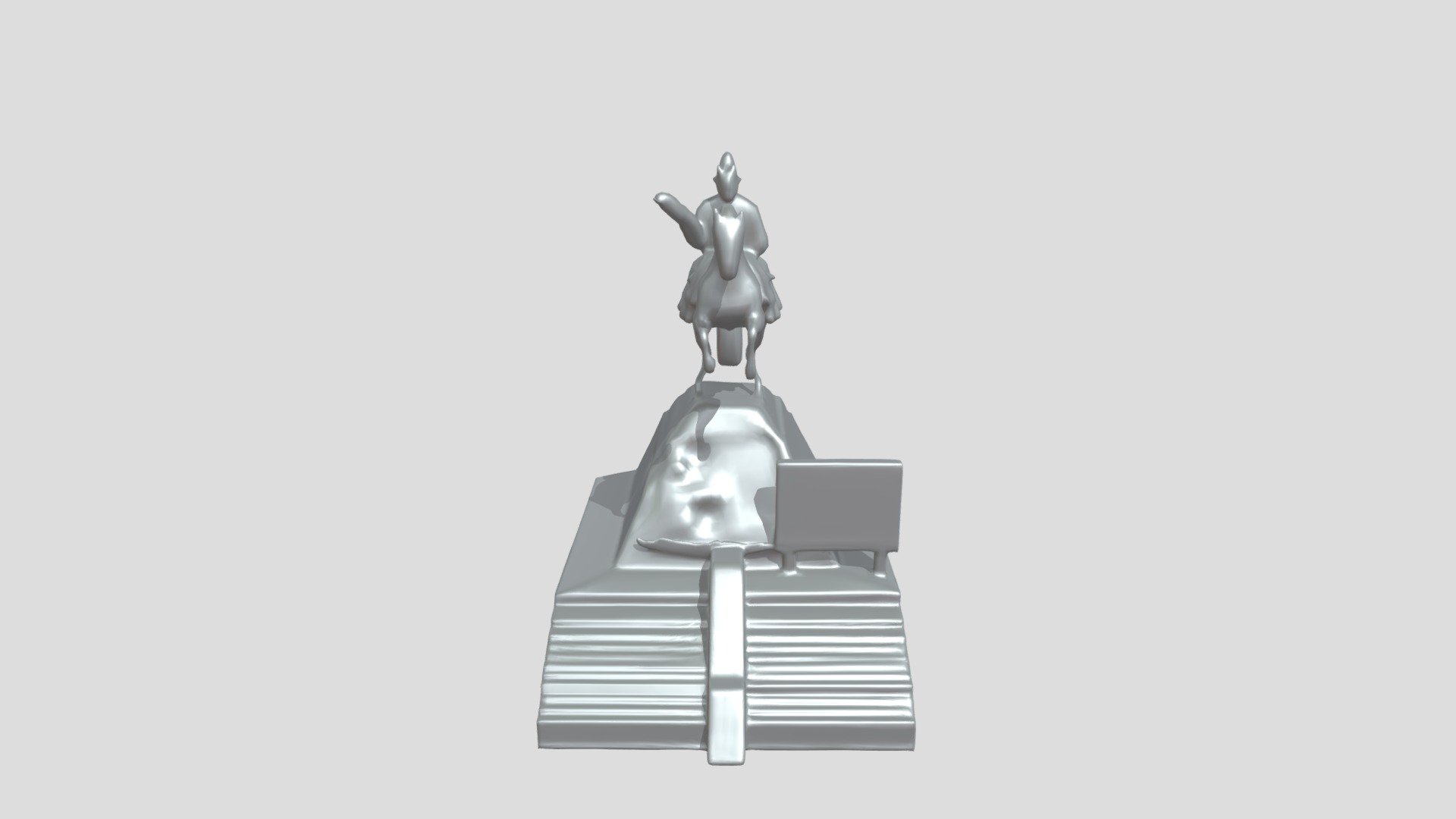 equestrian statue on a pedestal - 3D model by tlektessovnurislamm ...