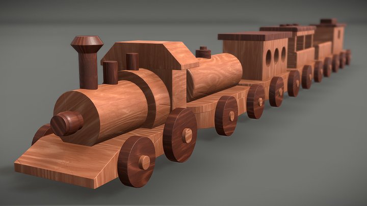 Toy-train 3D models - Sketchfab