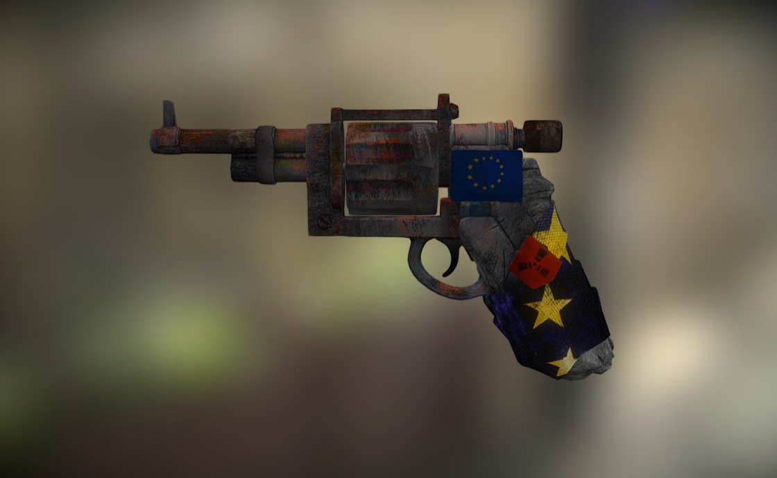 Old EU Rust Revolver - 3D model by f1r3fly [26be189] - Sketchfab